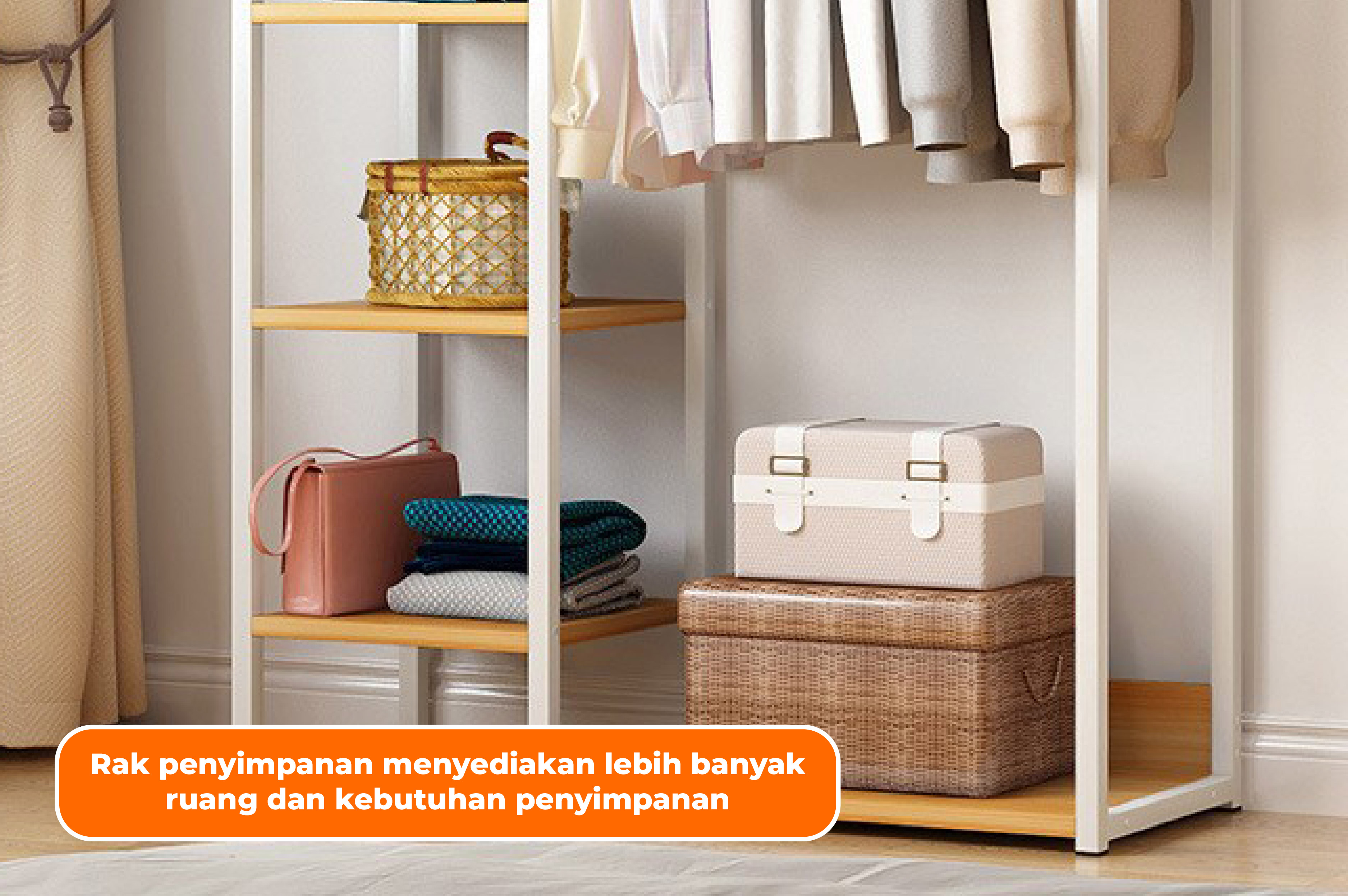 Jual Homedoki Bambu - Rak Gantung Baju Kayu/Rak Gantungan Serbaguna/Rak ...