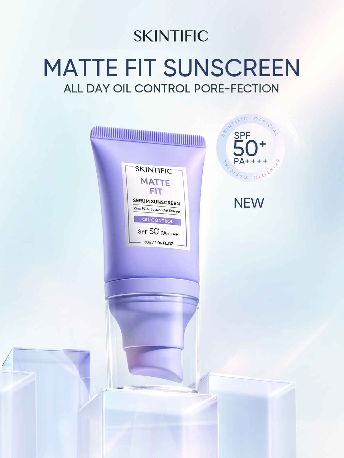 Jual [ ! TERBATAS ! ] SKINTIFIC - Matte Fit Serum Sunscreen 50ml SPF 50 ...