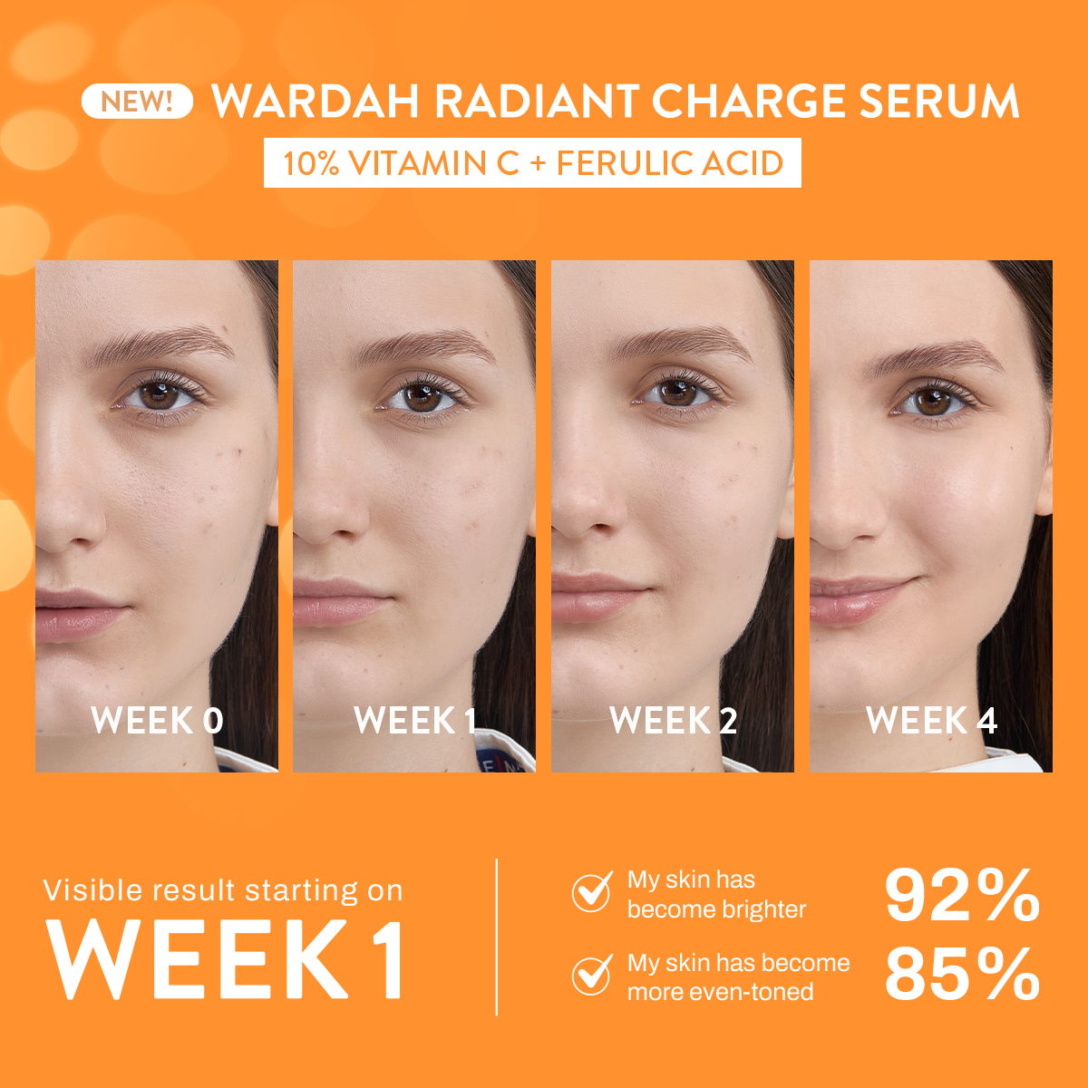 Jual Wardah serum Vitamin C 10% + Ferulic Acid Radiant Charge Serum 20 ...