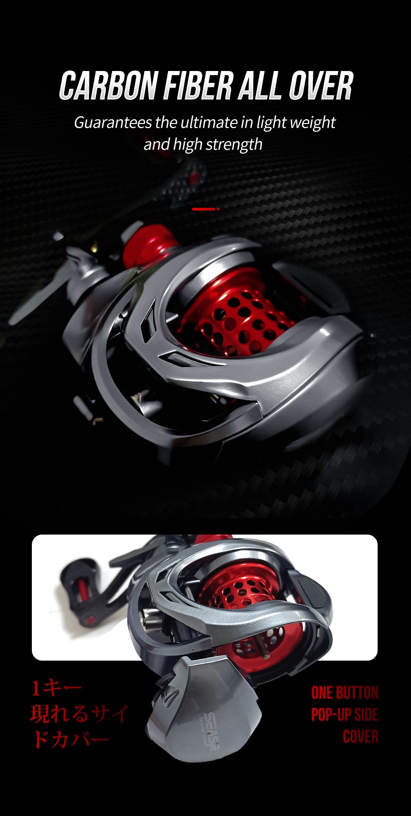 Jual [OFFICIAL] SEASIR MANSORY Reel Pancing Baitcasting, 2 Spool Kumparan + Gagang Pegangan ...