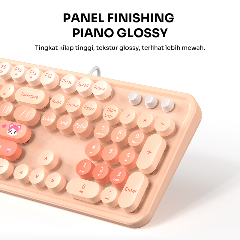 Jual ROBOT Wired Keyboard RK30 Pastel Color Berkabel Portable Office ...