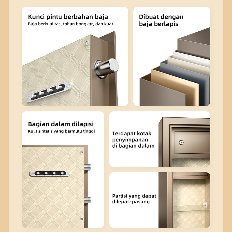 Jual Deli Brankas Besi Digital Fingerprint Safe Box 38x32x60 cm 3 ...