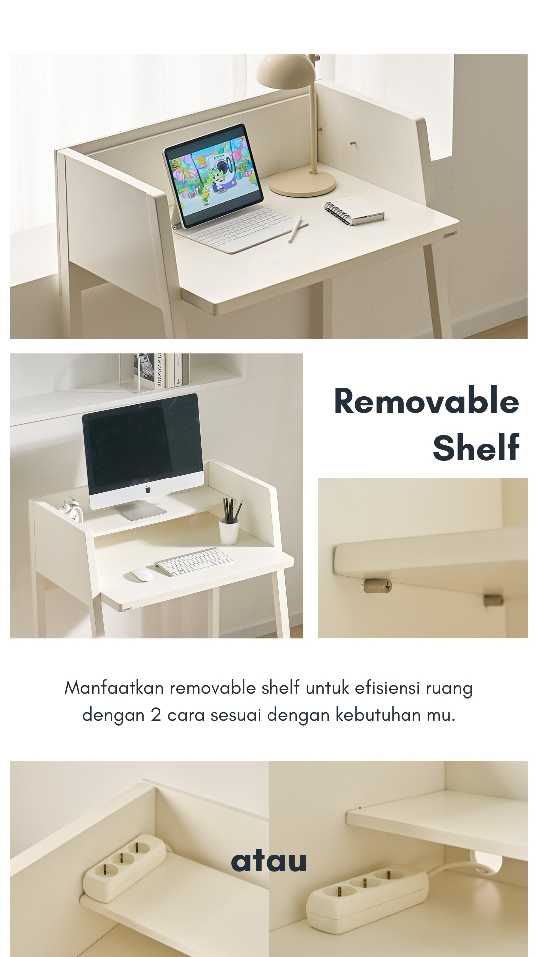 Jual Up Space Sora Desk / Meja Belajar Minimalis Modern / Meja Belajar ...