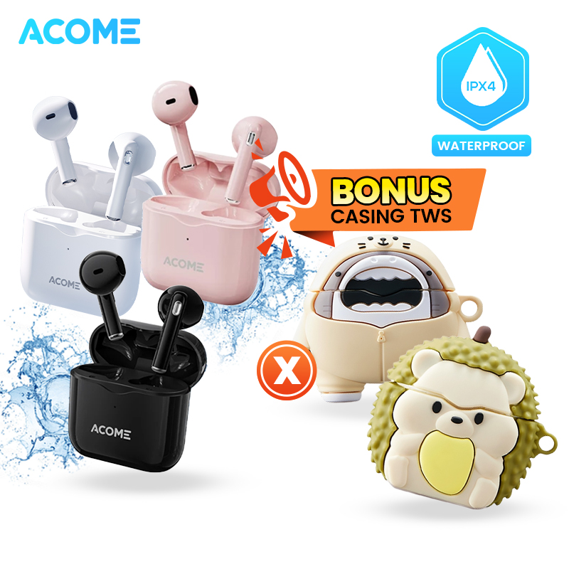 Jual Acome Headset Earphone TWS Bluetooth 5.3 IPX4 Waterproof 3 Gram ...