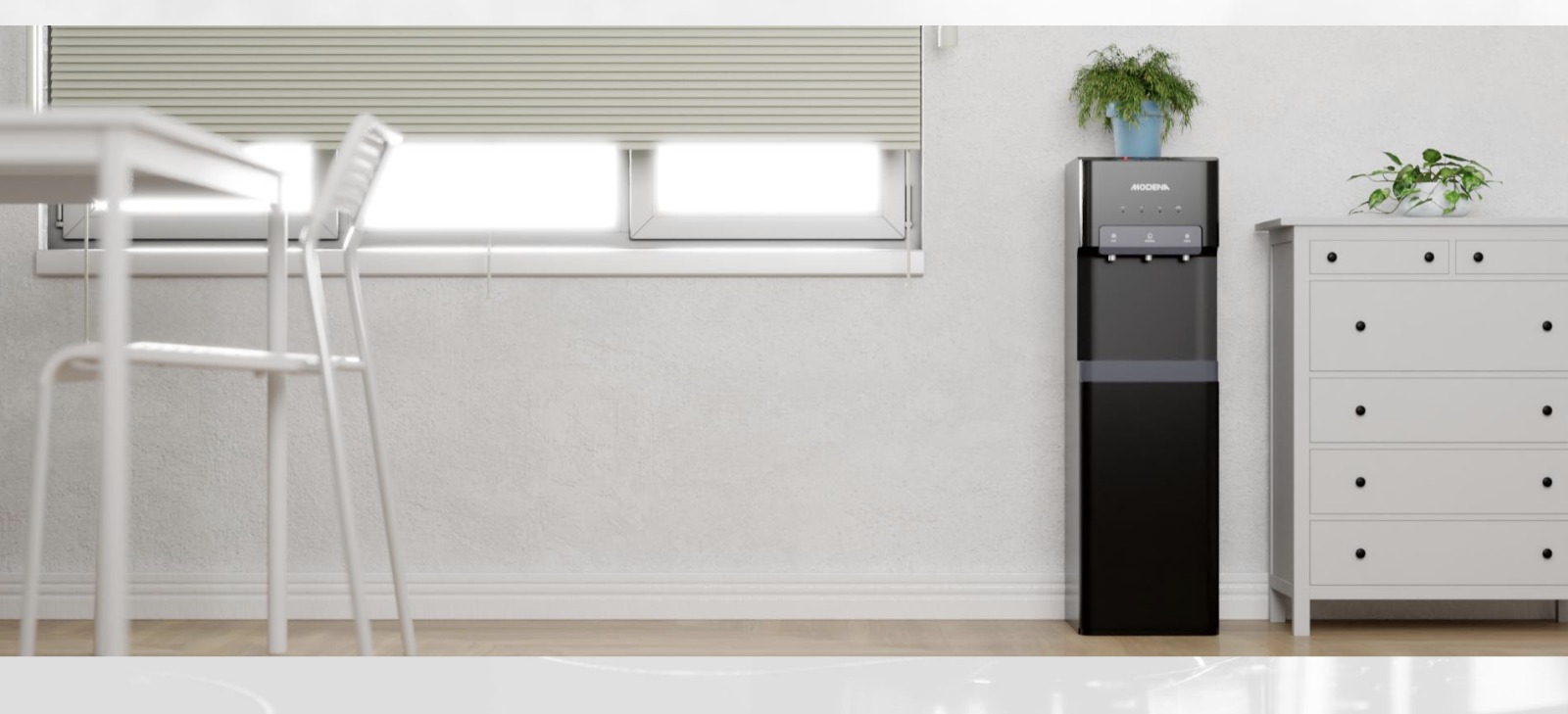 Jual MODENA DD1314BABK Dispenser Air Galon Bawah Bottom Loading Panas ...