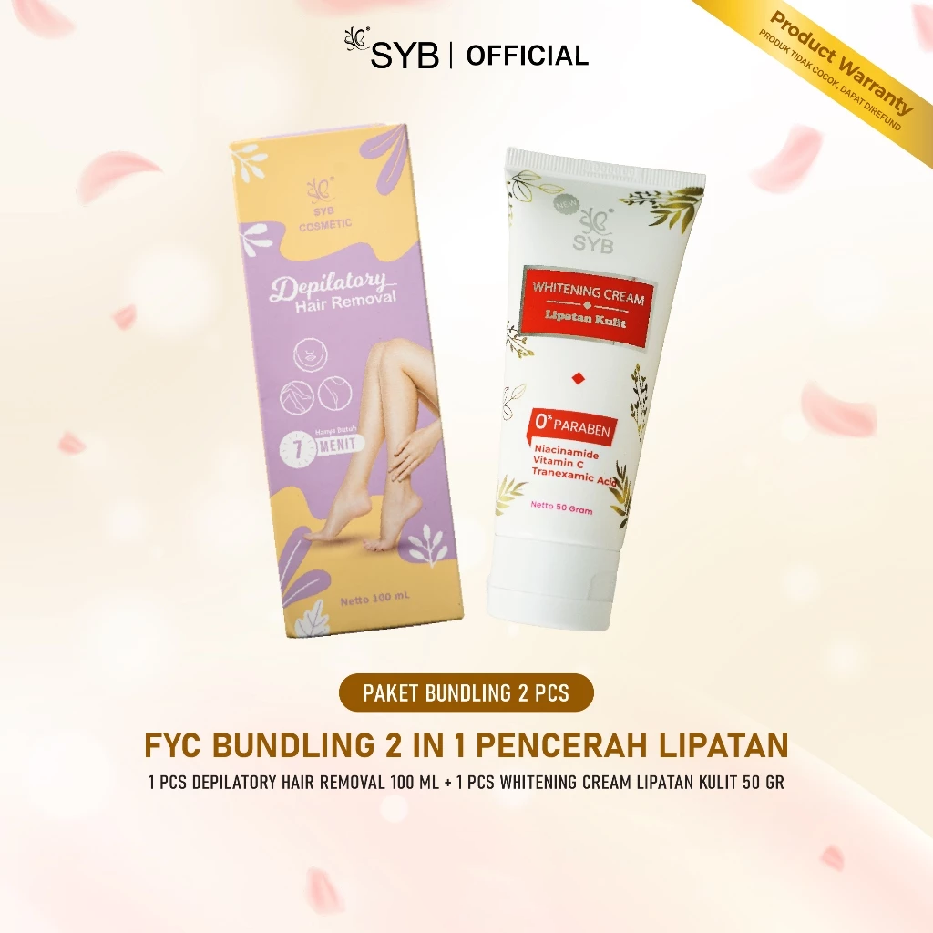 Jual NEW SYB DEPILATORY HAIR REMOVAL 100 ML [Cream Pembersih Bulu Hanya 7 Menit & Minim Bau ...