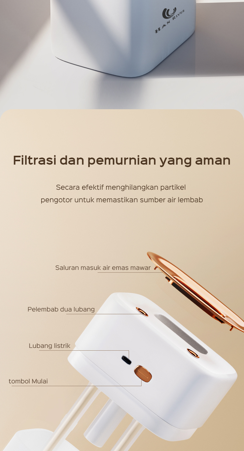 Jual HAN RIVER Humidifier Diffuser air purifier 1.3L Kapasitas tinggi ...
