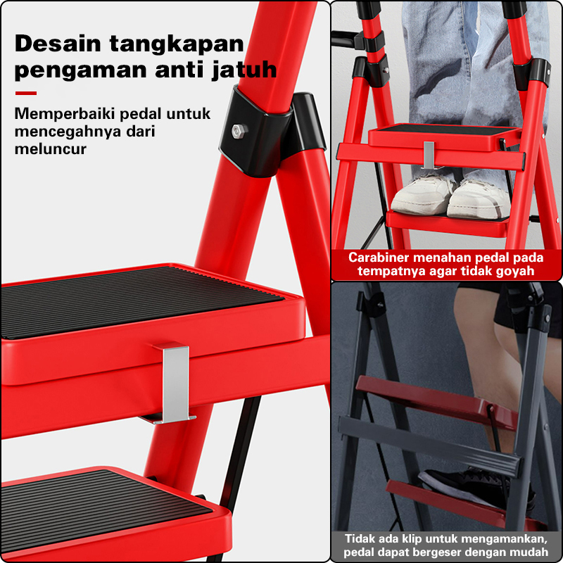 Jual E-TIFE Tangga 2/3/4/5/6/7/8 Step Tangga Lipat Multifungsi Lipat Tangga Besi Household ...