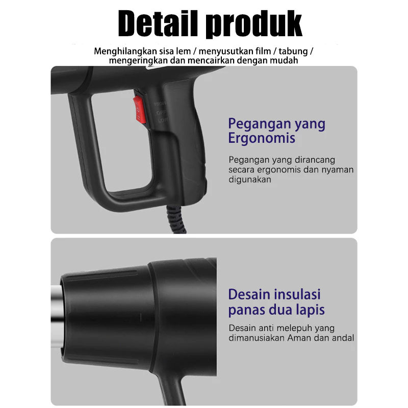 Jual Super Alat Heat Gun 220V Air Hot Gun H&L Pro Senapan Panas Pistol ...