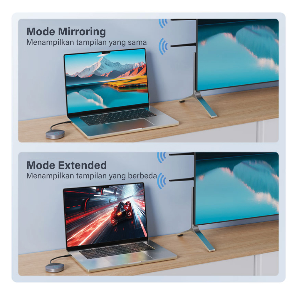 Jual Wireless HDMI Transmitter Receiver 2 in 1 HDMI USB Type C Laptop ...