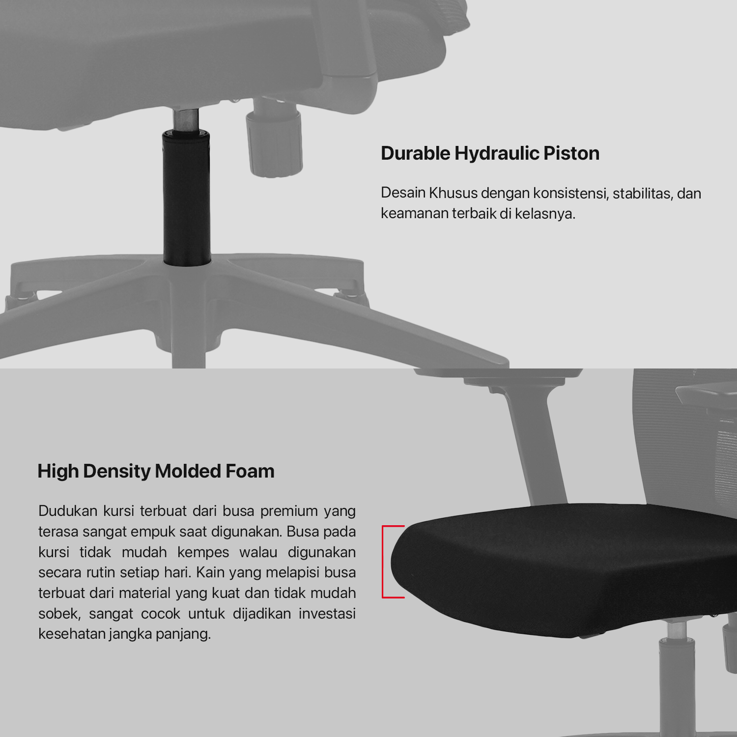 Jual Fantech Kursi Kerja Kantor OCA258s V2 Premium Office Chair ARM ...