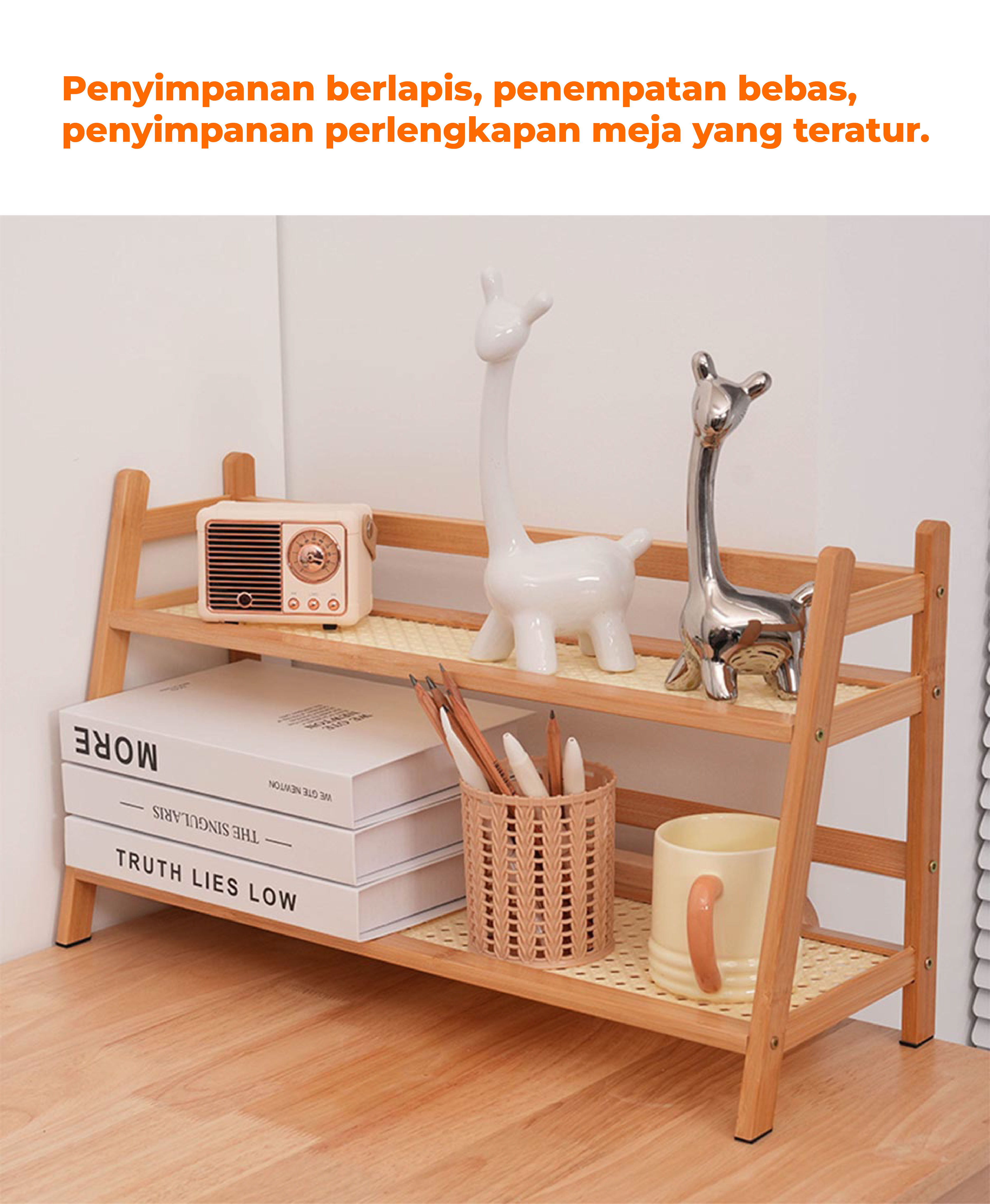 Jual Homedoki bambu - Rak Meja Kayu / Rak Susun Serbaguna / Rak Kayu ...