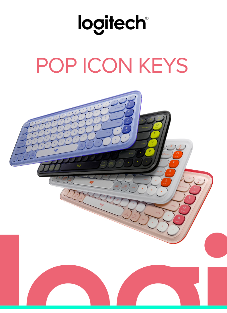 Jual Logitech POP ICON KEYS Keyboard Bluetooth Wireless , Pengetikan ...