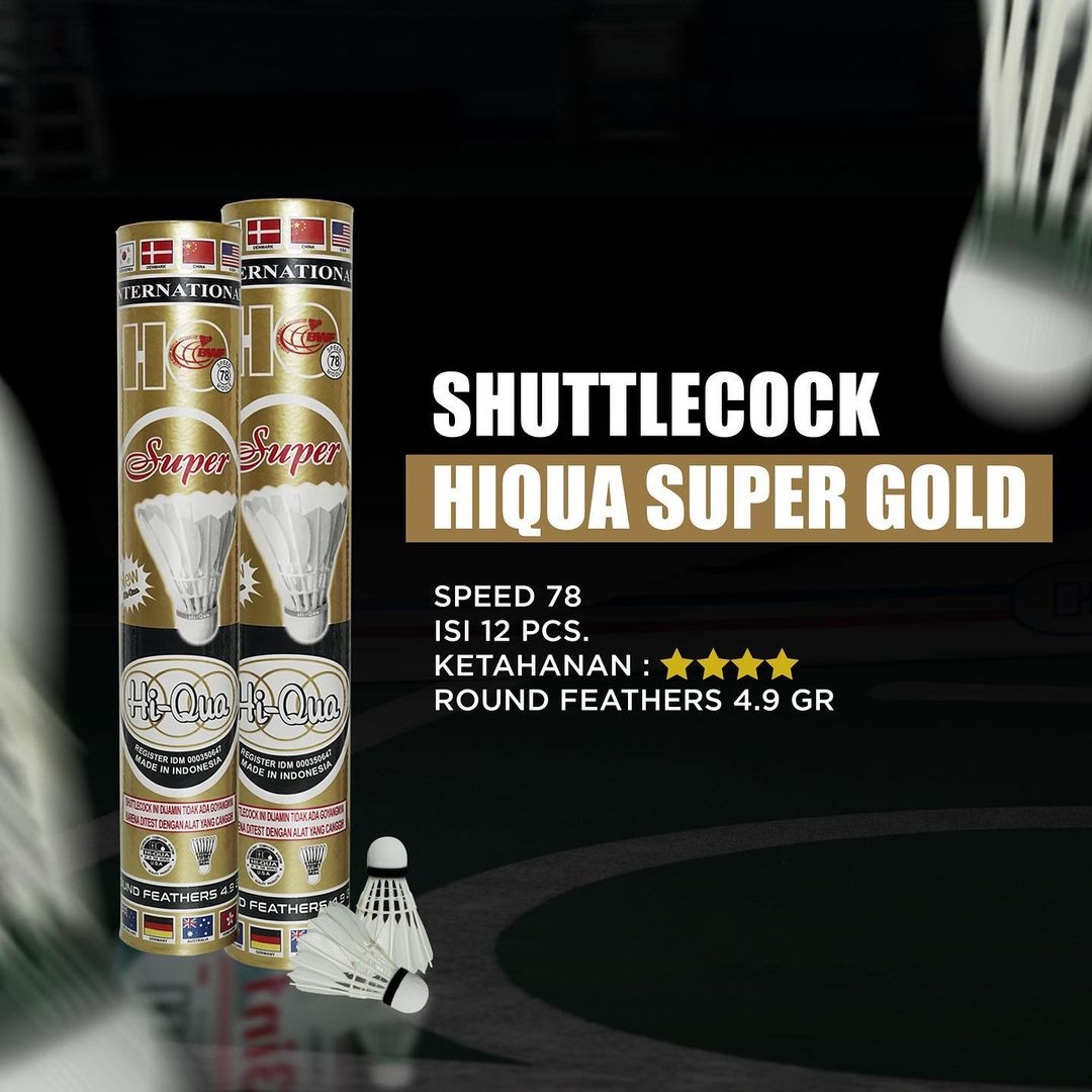 Jual Hi-Qua Shuttlecock Badminton Bulutangkis Gold Silver BWF Approved ...