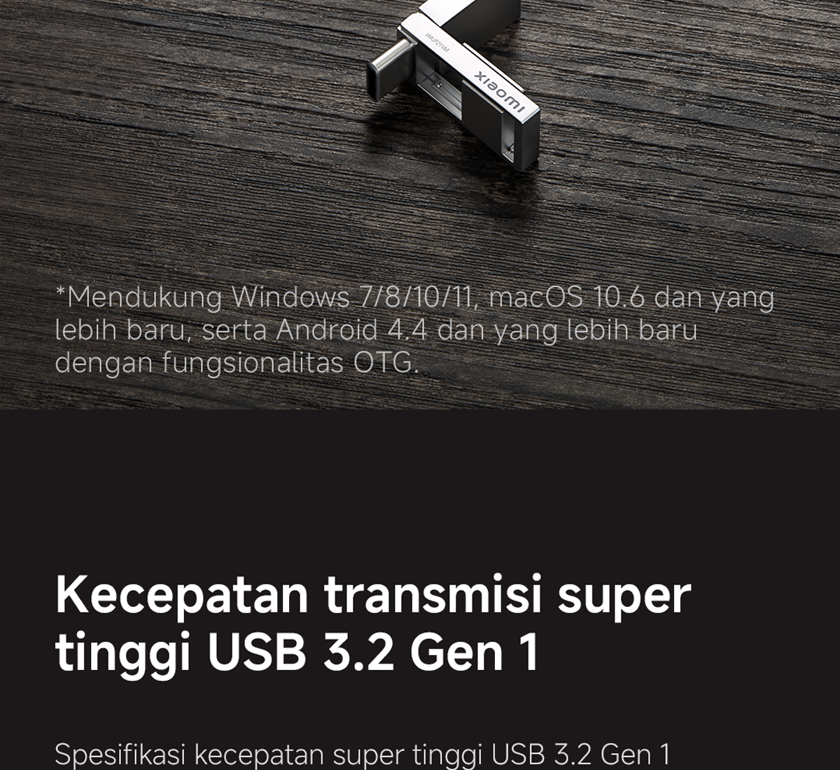 Jual Xiaomi Dual-interface Flash Drive (64GB) (128GB) | Dual-interface ...