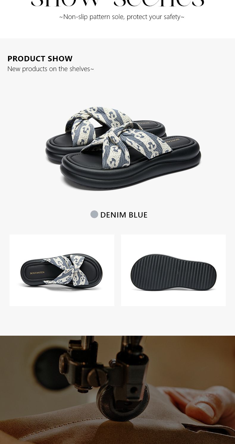 Jual BOSTANTEN Sandal Selop Wanita Wedges Platform Terbaru Kekinian EVA ...