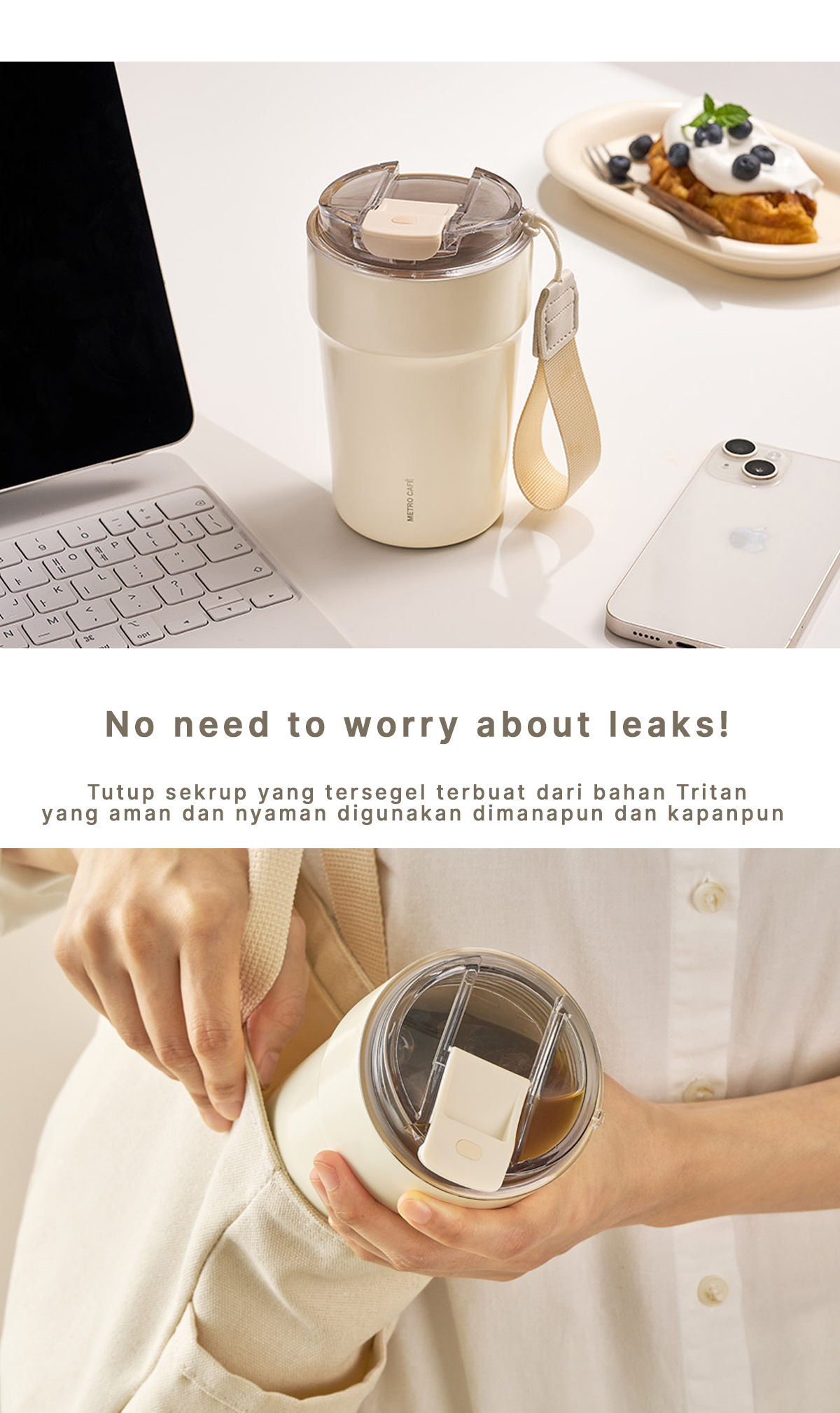 Jual LocknLock Couple Tumbler Metro Cafe Ceramic Coating 400ml ...