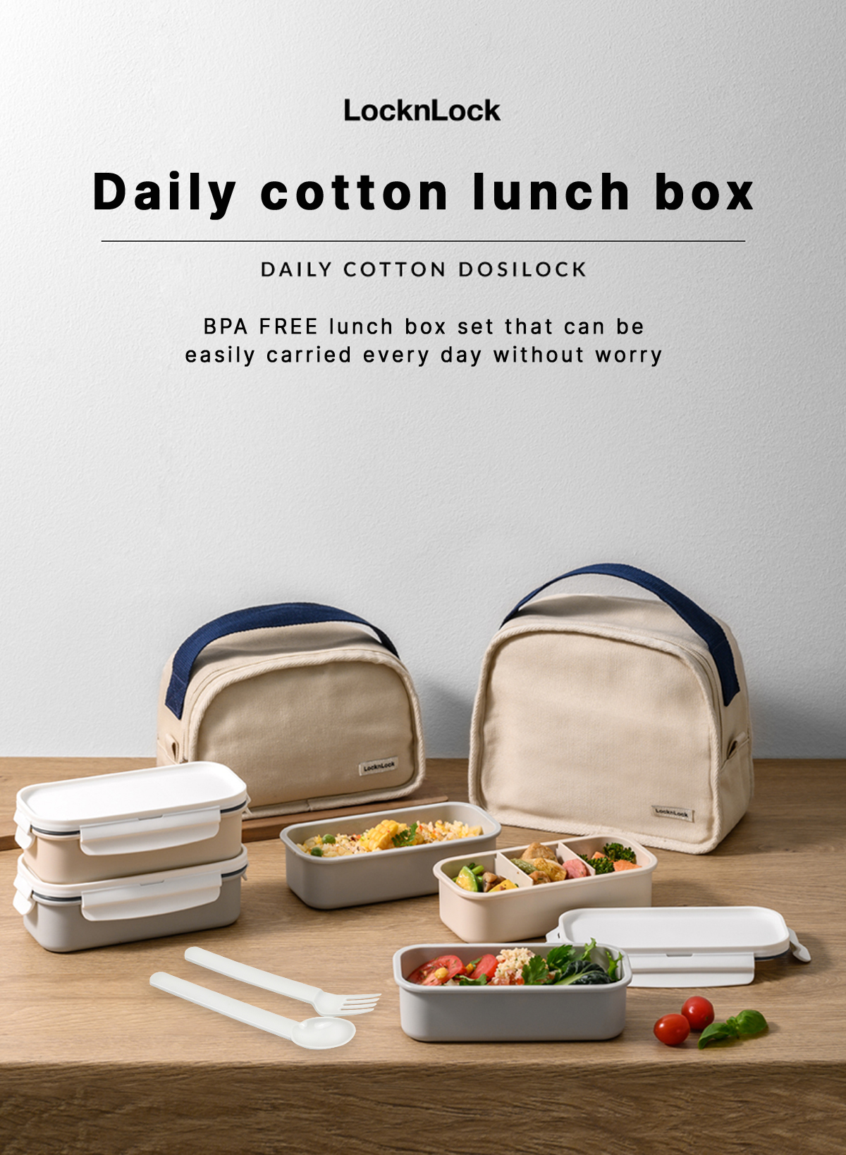 Jual LocknLock Kotak Makan Daily Cotton DosiLock Lunch Box Set | Shopee ...