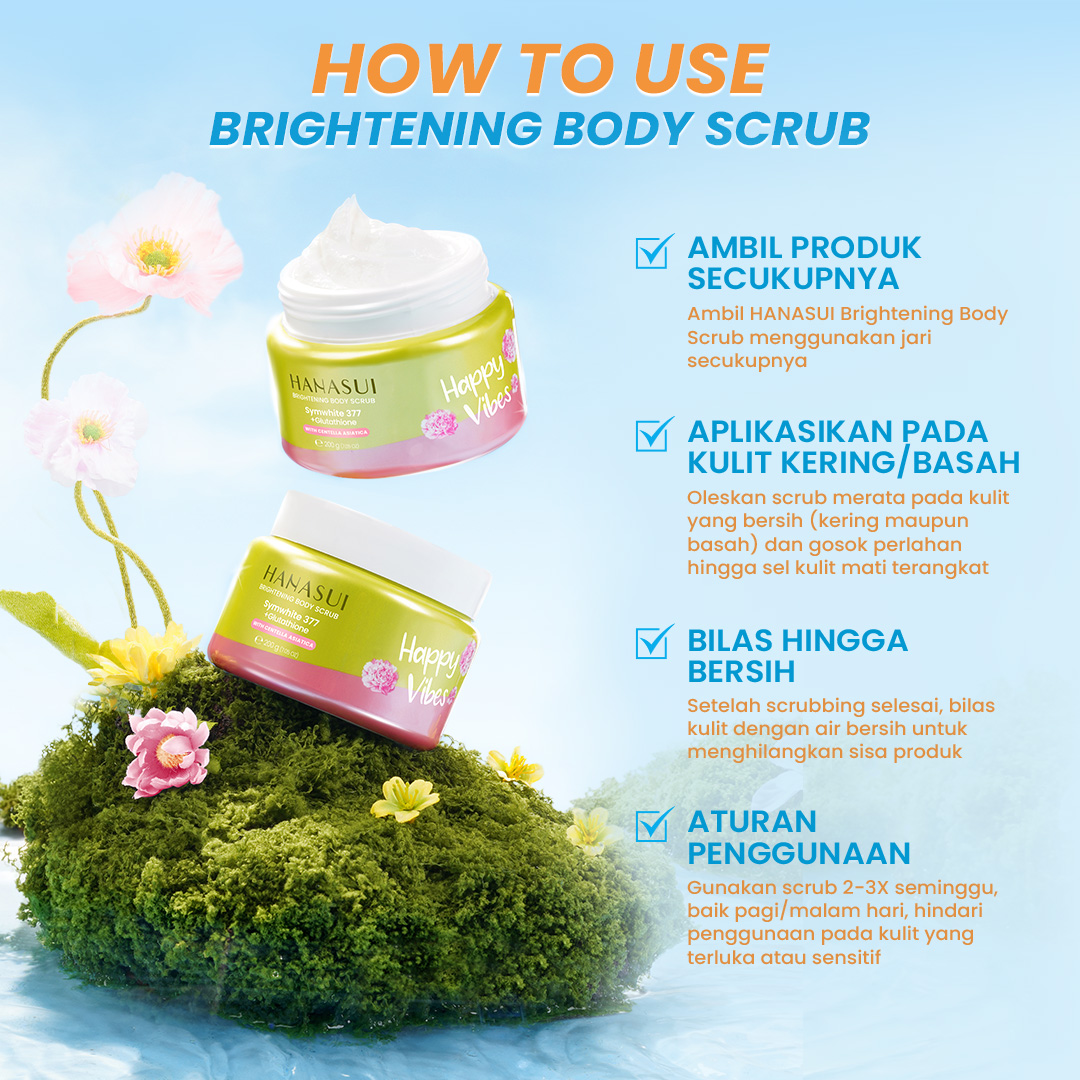Jual [Scrub] Hanasui Brightening Body Scrub - Mengangkat Sel Kulit Mati ...