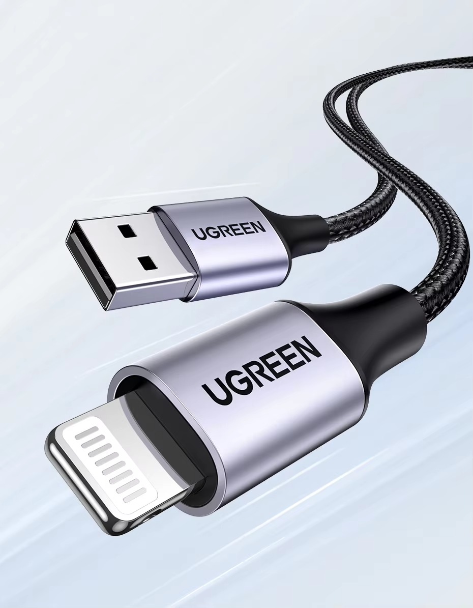 Jual UGREEN Kabel Data MFI iPhone 5 6 7 8 X Xr Xs USB lightning Fast Charging 10w 18w | Shopee ...