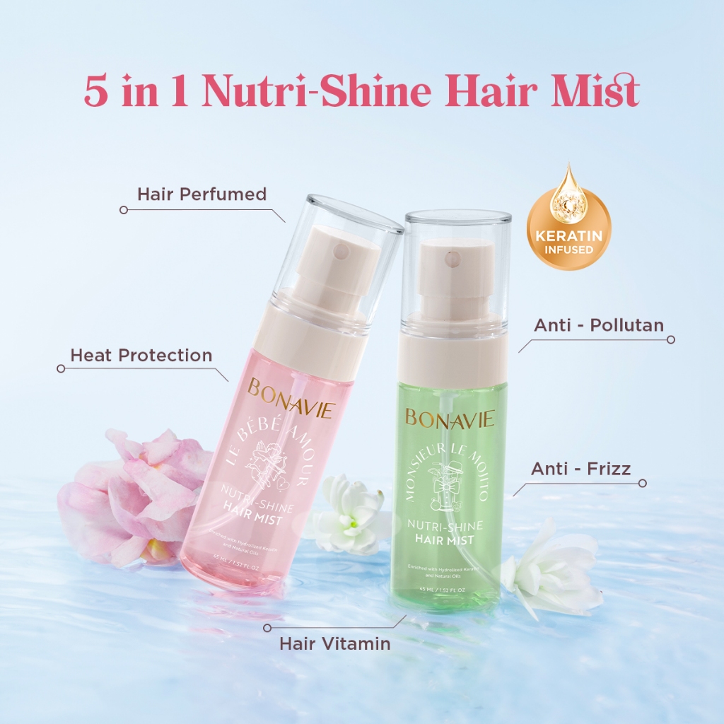 Jual [BUY 1 GET 1 FREE] Bonavie Nutri-Shine Hair Mist 45 ml | Shopee ...