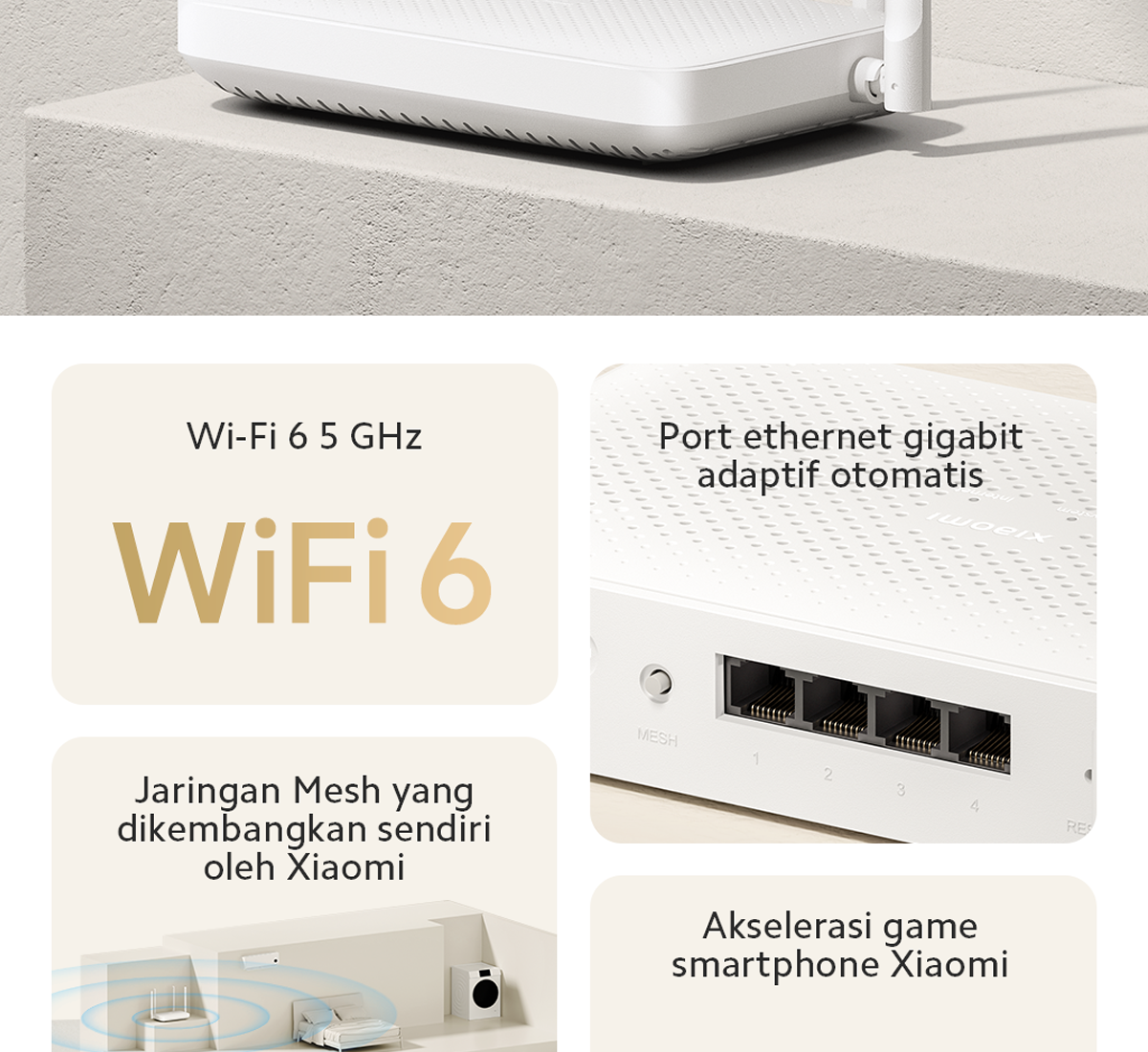 Jual Xiaomi Router AX1500 | Wi-Fi 6 Konektivitas Era Baru | Jaringan ...