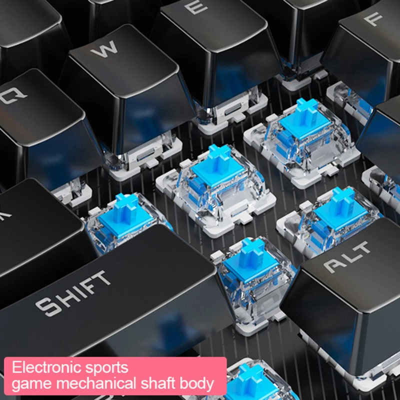 Jual AULA Keyboard Gaming Mechanical Blue Switch Ergonomic 104 Keys S ...