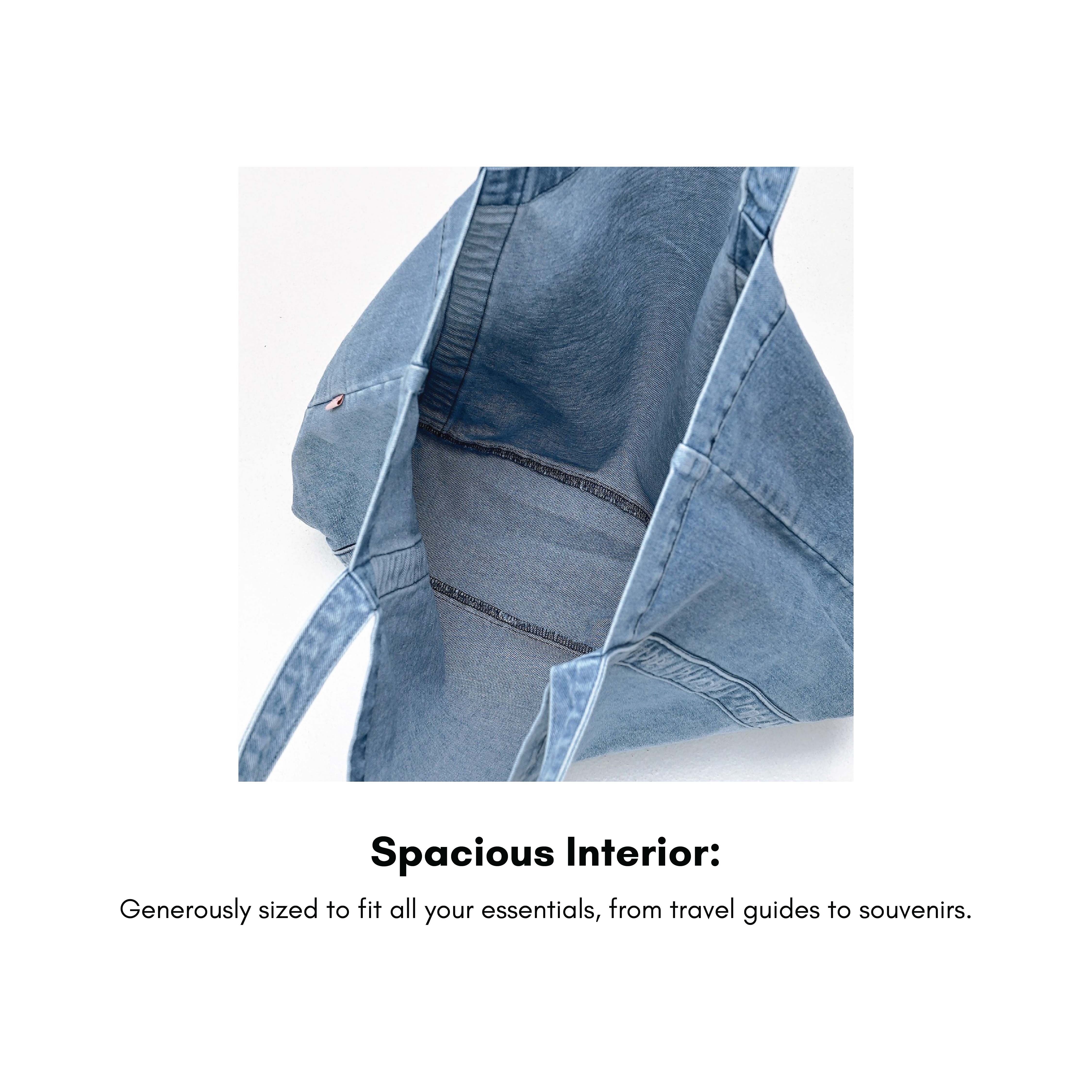 Jual Merche Tas Tote Bag Wanita Denim Aria | Shopee Indonesia