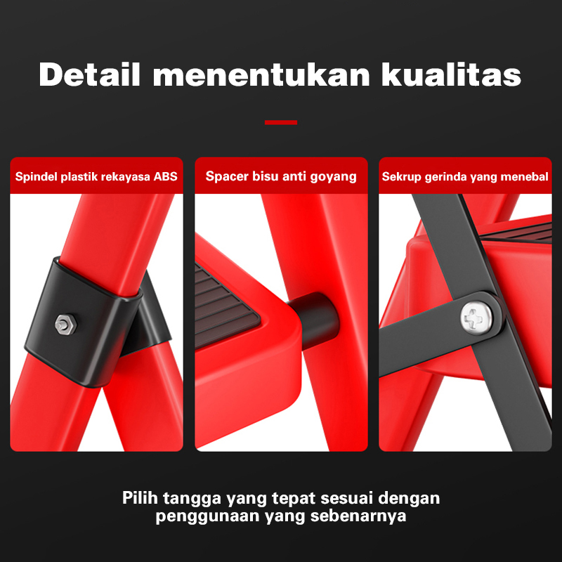 Jual E-TIFE Tangga 2/3/4/5/6/7/8 Step Tangga Lipat Multifungsi Lipat Tangga Besi Household ...