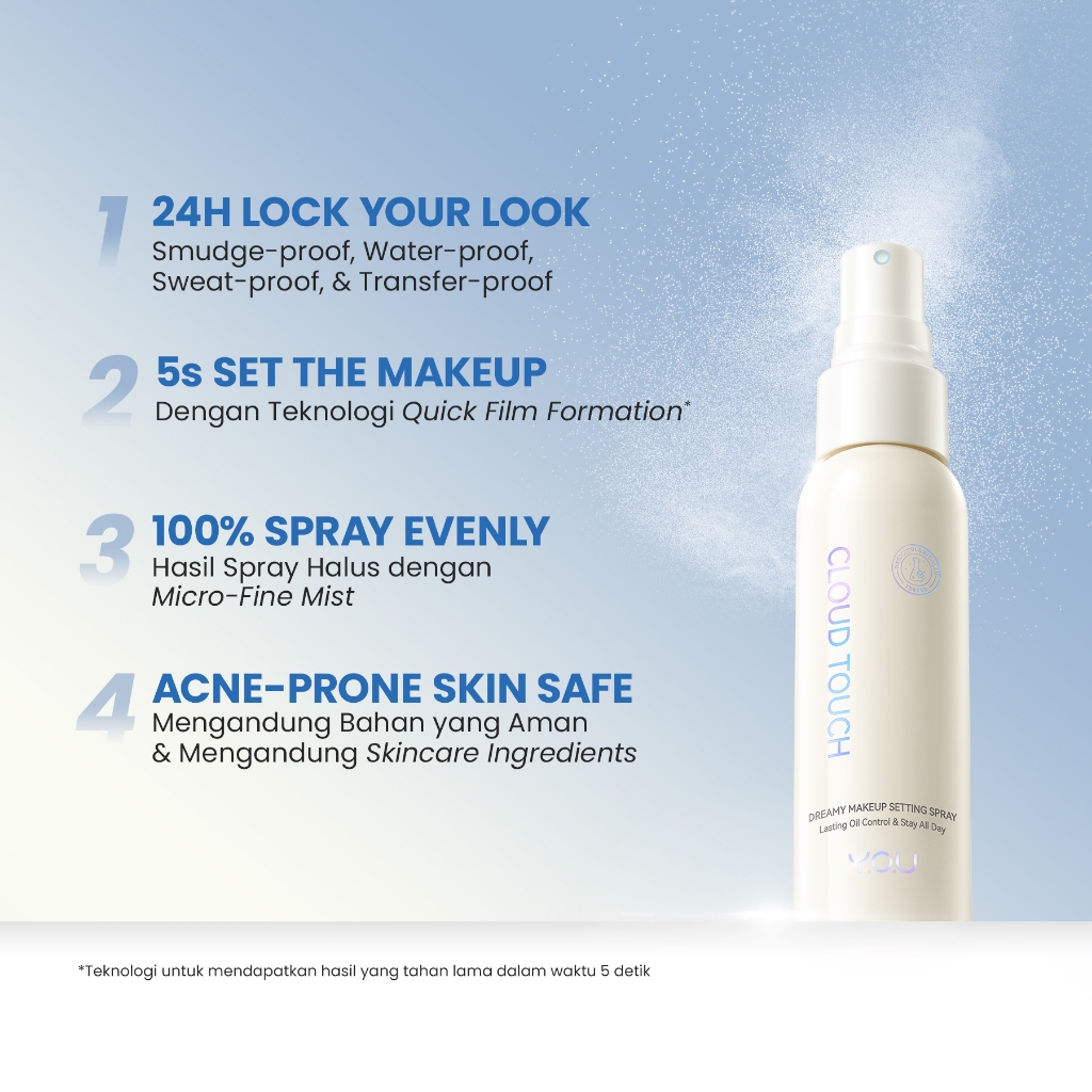 Jual You Cloud Touch Dreamy Makeup Setting Spray 55ml | Shopee Indonesia