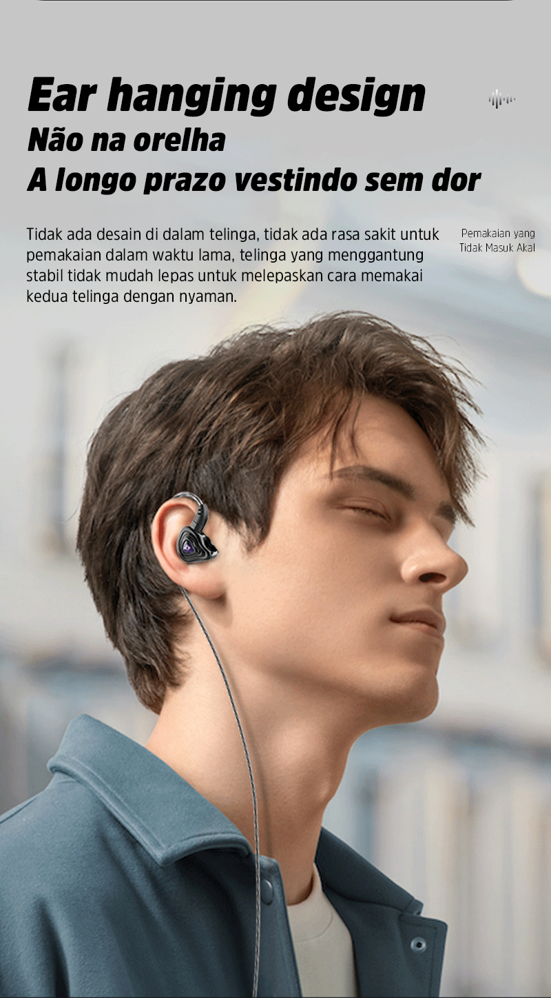 Jual KIVEE Headset Gaming Musik in ear monitor HIFI 9D Subwoofer ...