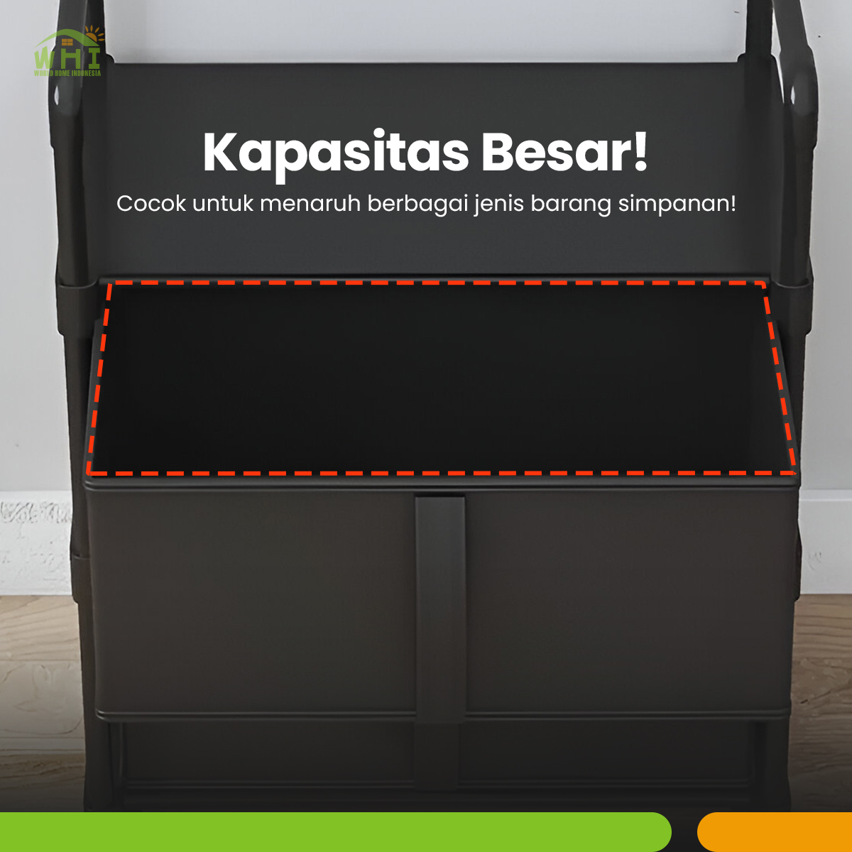 Jual World Home Rak Penyimpanan Storage Rack Laci 3 Susun 2 Laci Kain ...