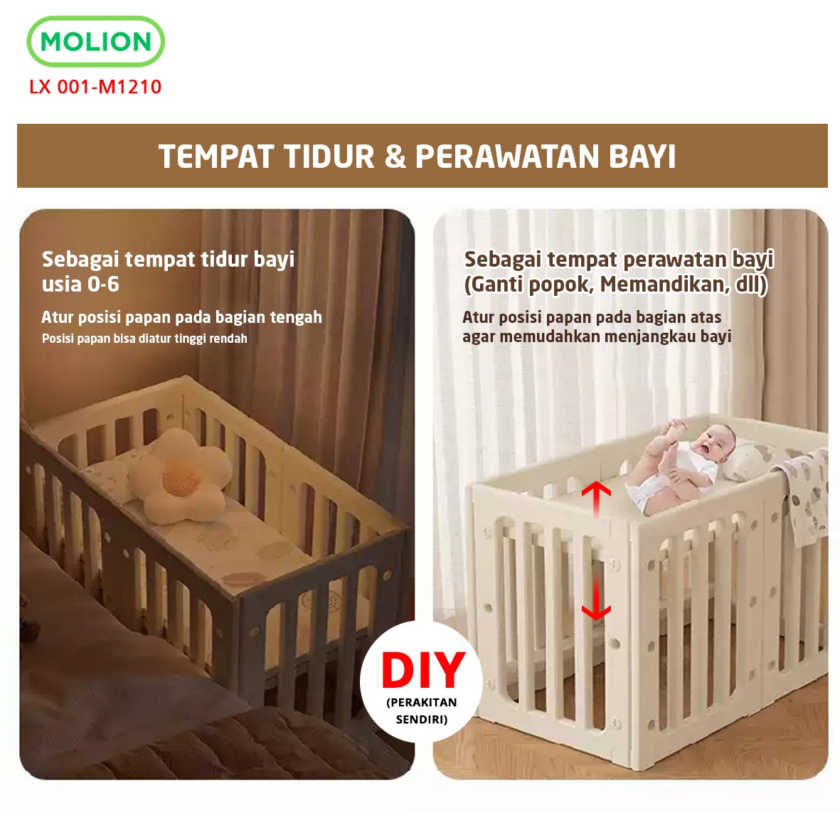 Jual Pagar Bayi Pagar 5in1 Mainan Anak HDPE Baby Fence Kokoh Play Fence ...