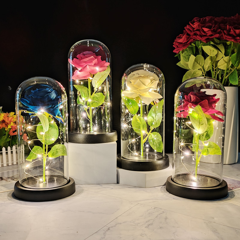 Jual LOZTOYS Lampu LED Bunga Mawar Plastik Flower Beauty And The Beast ...