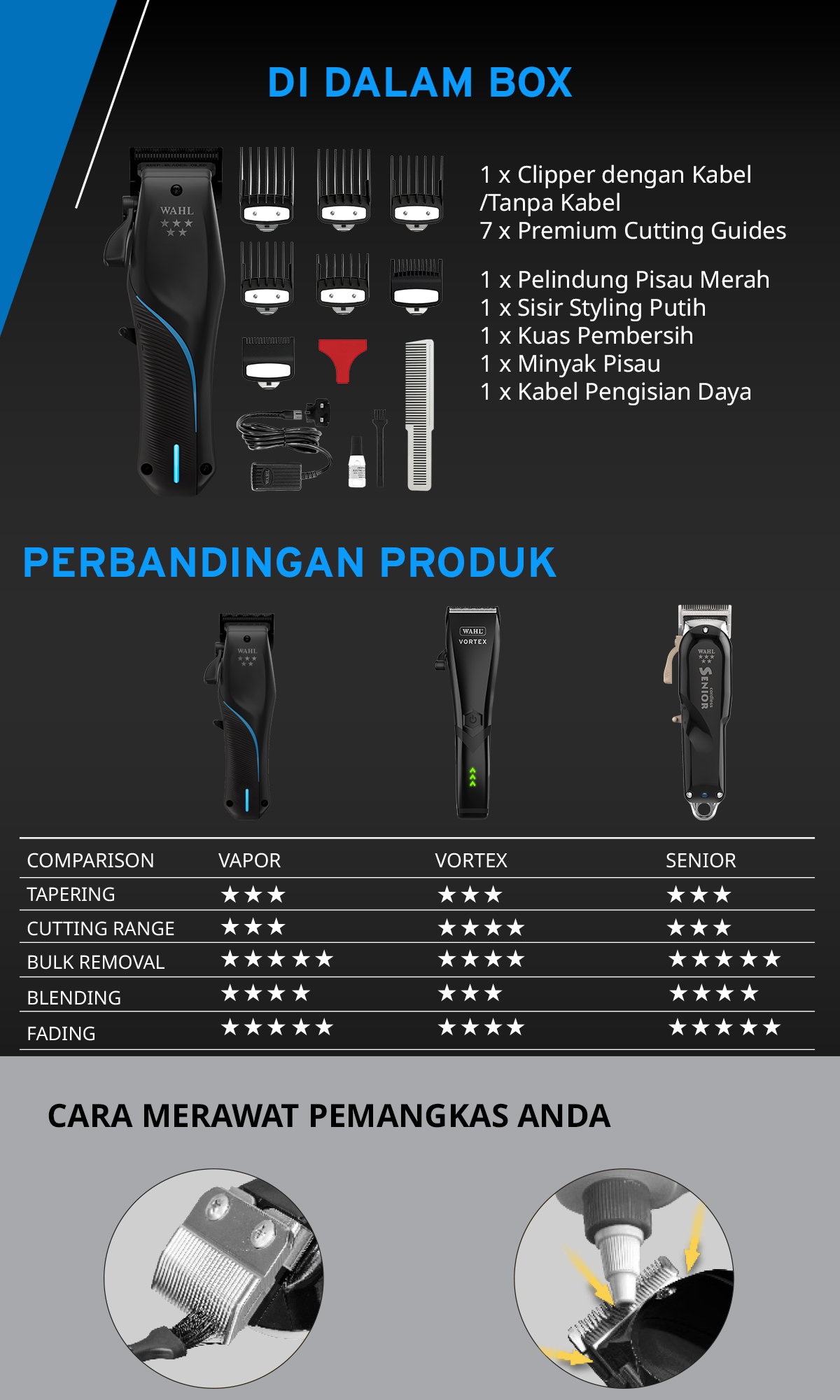 Jual Wahl 5 Star Vapor Cordless Clipper - Alat Cukur Rambut Profesional ...