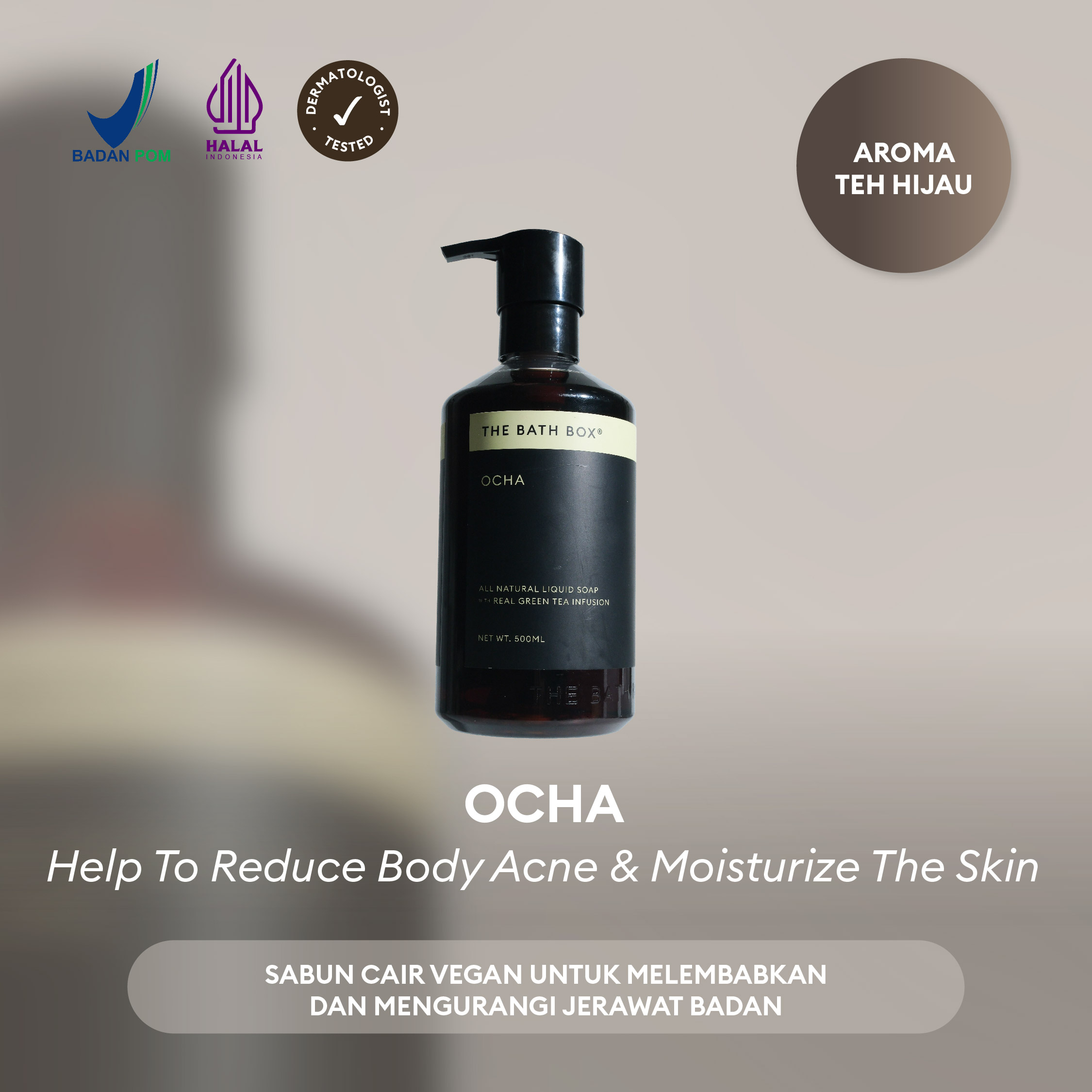 Jual THE BATH BOX - Ocha Liquid Soap (Backacne, Backne, Jerawat ...