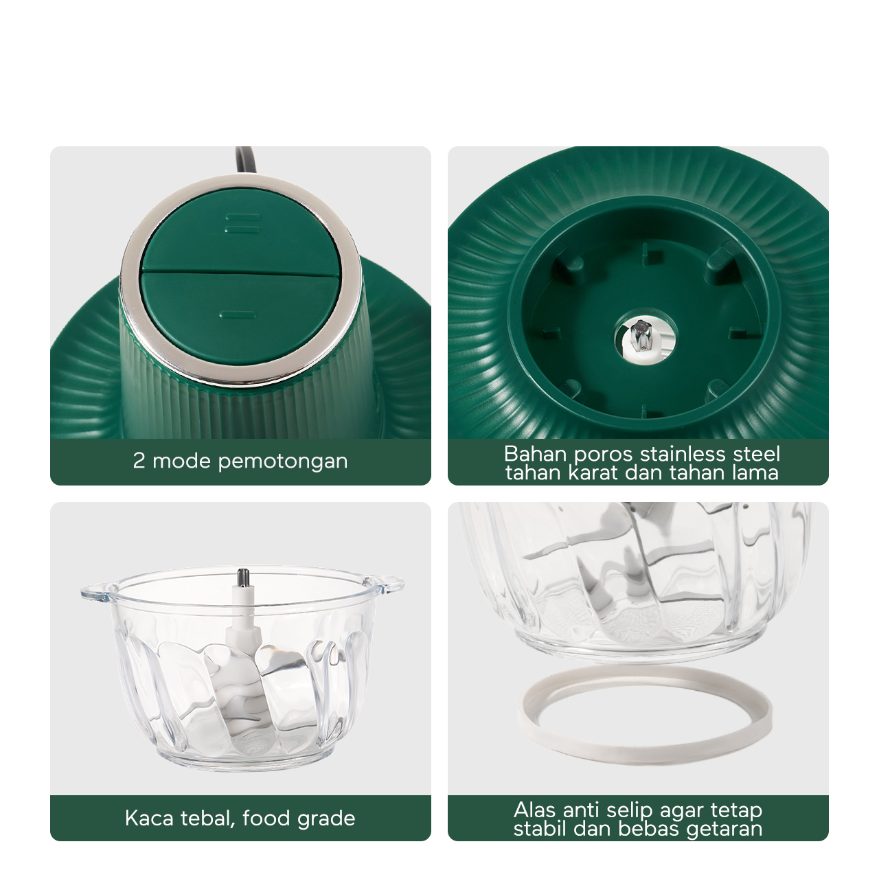 Jual ecentio kaca chopper blender 2L 3-in-1 Multifungsi 6 Mata Pisau ...