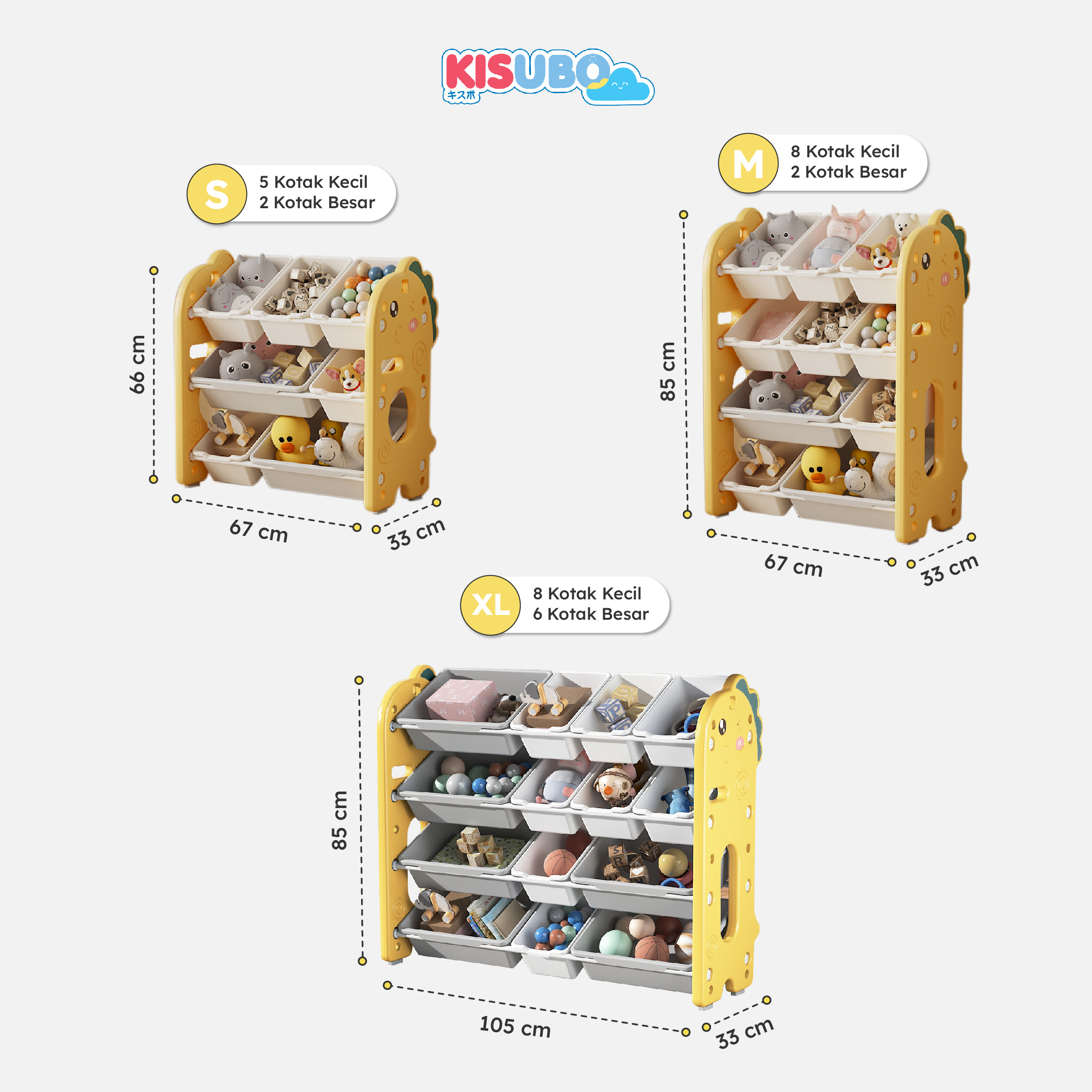 Jual KISUBO Rak Mainan Serbaguna Rak Susun Serbaguna Rak Buku Rak ...