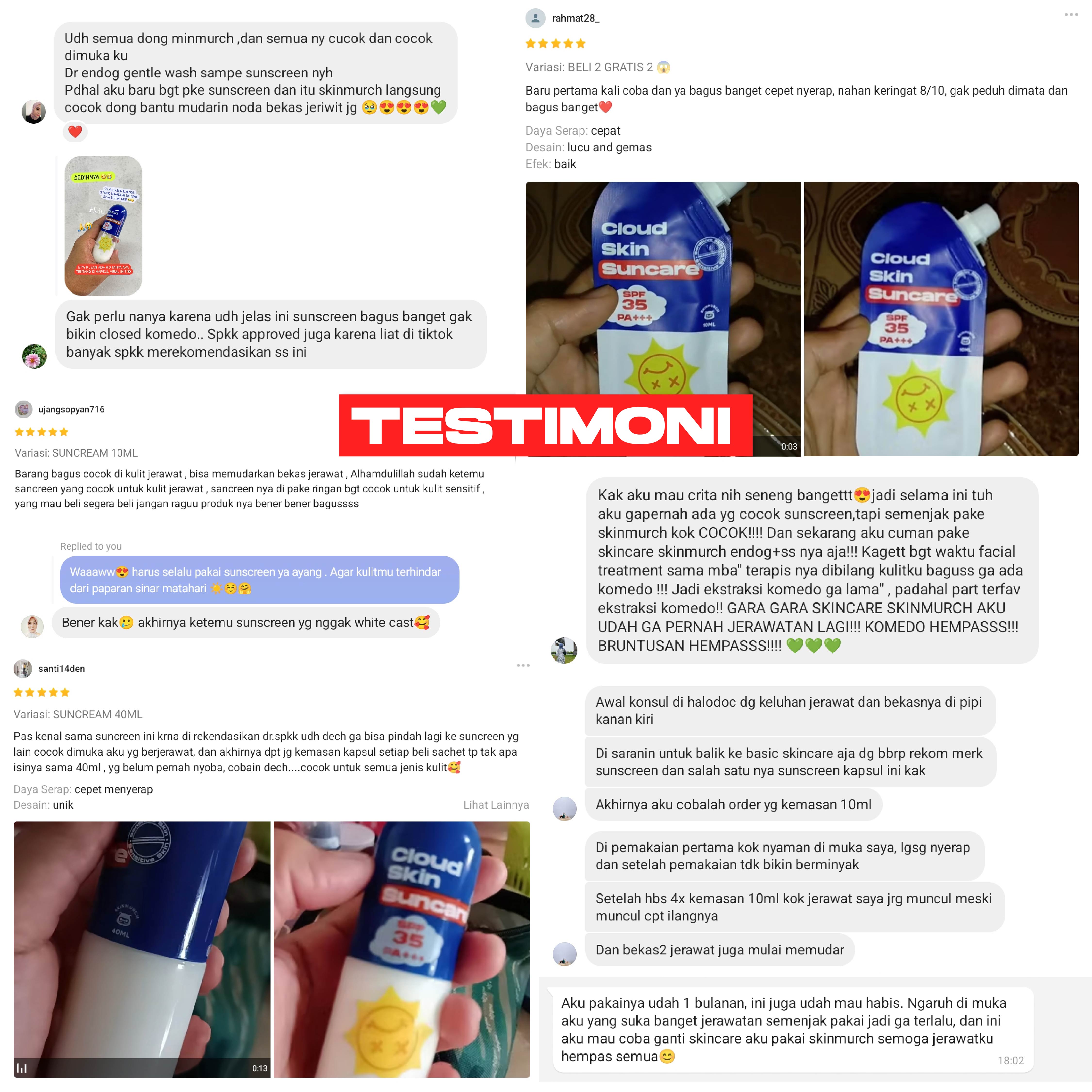 Jual SKINMURCH Cloud Skin Suncare Si Kapsul SPF 35 PA+++ [Sensitive ...