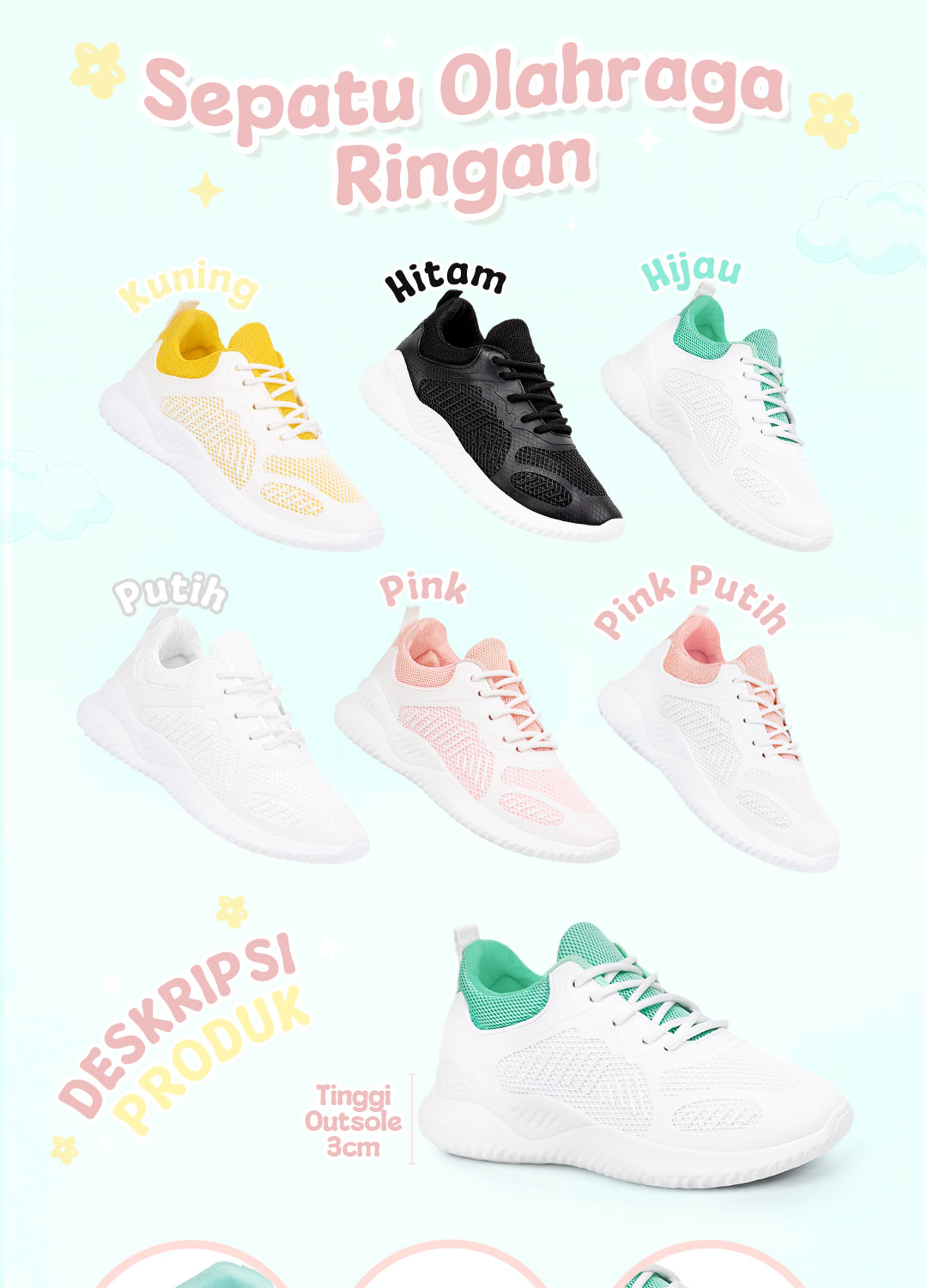 Jual Sepatu DNY Running Shoes Perempuan Sepatu Olahraga Wanita Sneaker ...