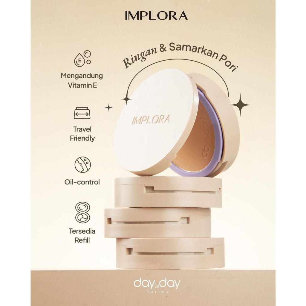Jual Implora Day to Day Two Way Cake 10g/Bedak Padat | Shopee Indonesia