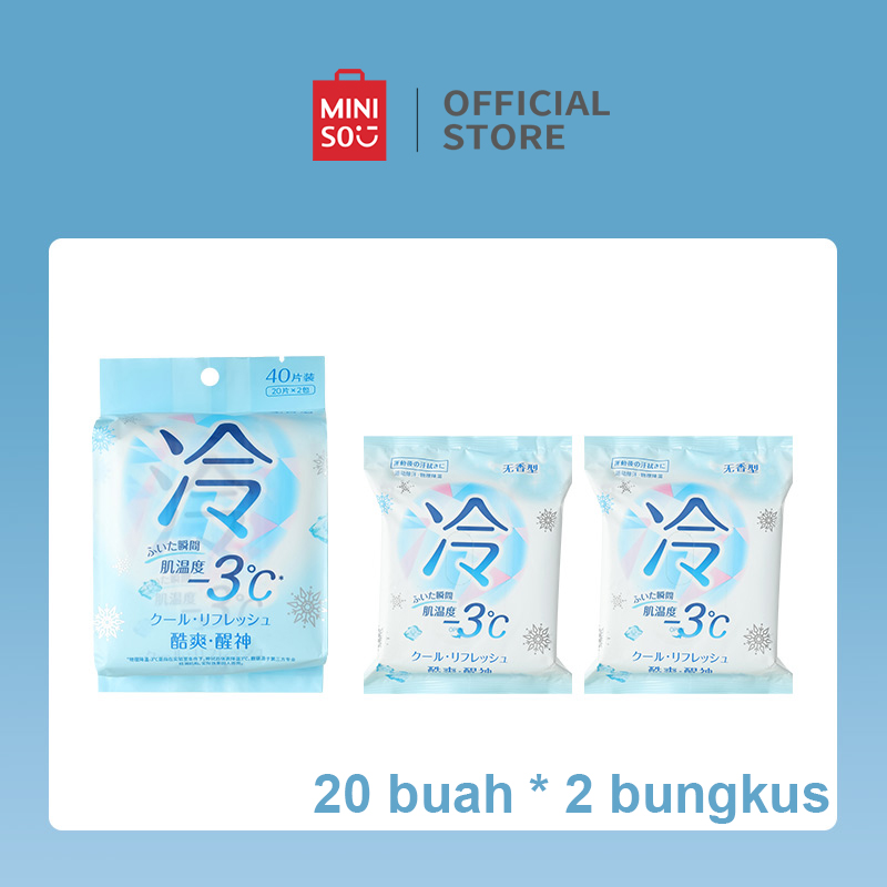 Jual Miniso Wipes Tisu Pendingin Outdoor Cooling Wipes Pendinginan ...