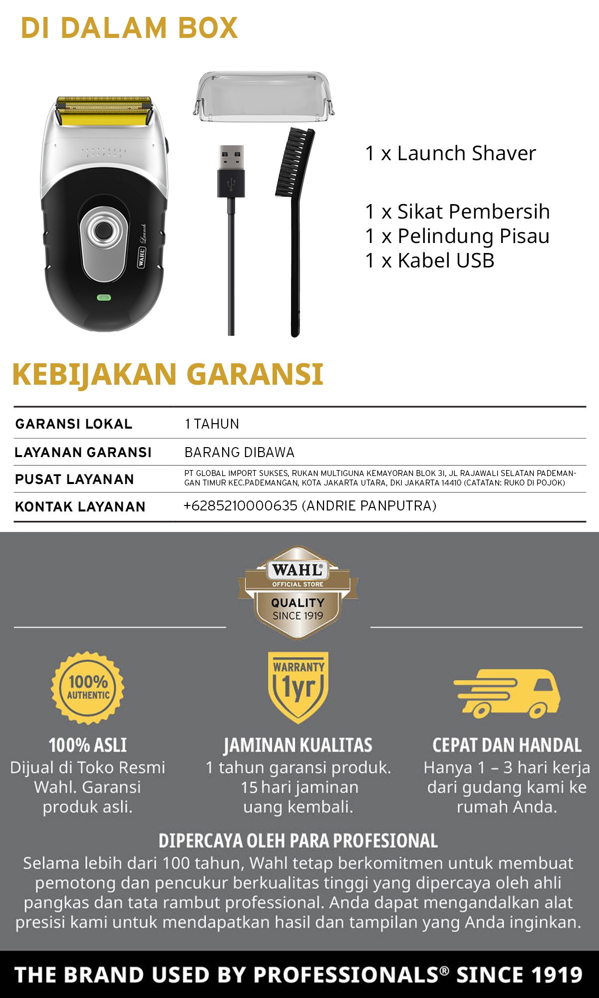 Jual Wahl Launch Shaver - Alat Cukur Rambut Cukur Rambut Profesional ...