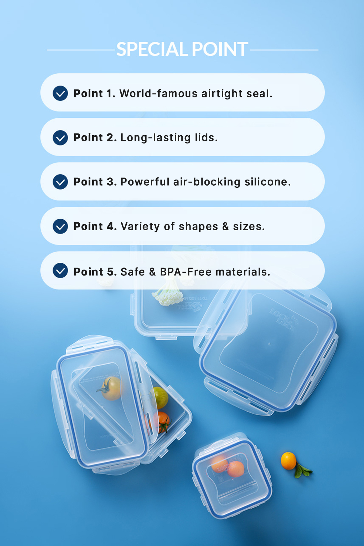 Jual LocknLock Classic Kotak Makan Rectangular Short 550ml With Divider - HPL815C | Shopee Indonesia