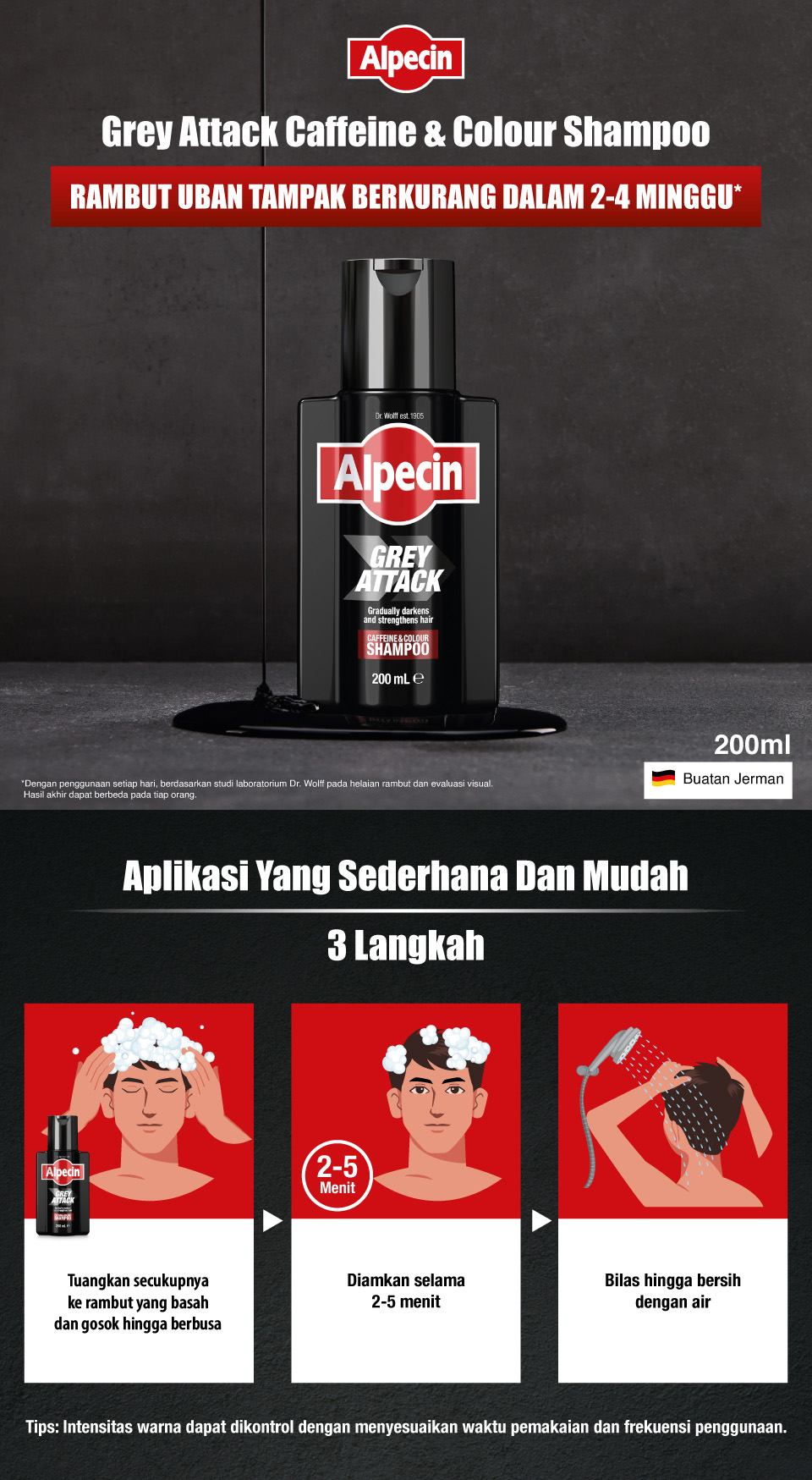 Jual NEW - Alpecin Grey Attack Caffeine & Colour Shampoo 200ml ...