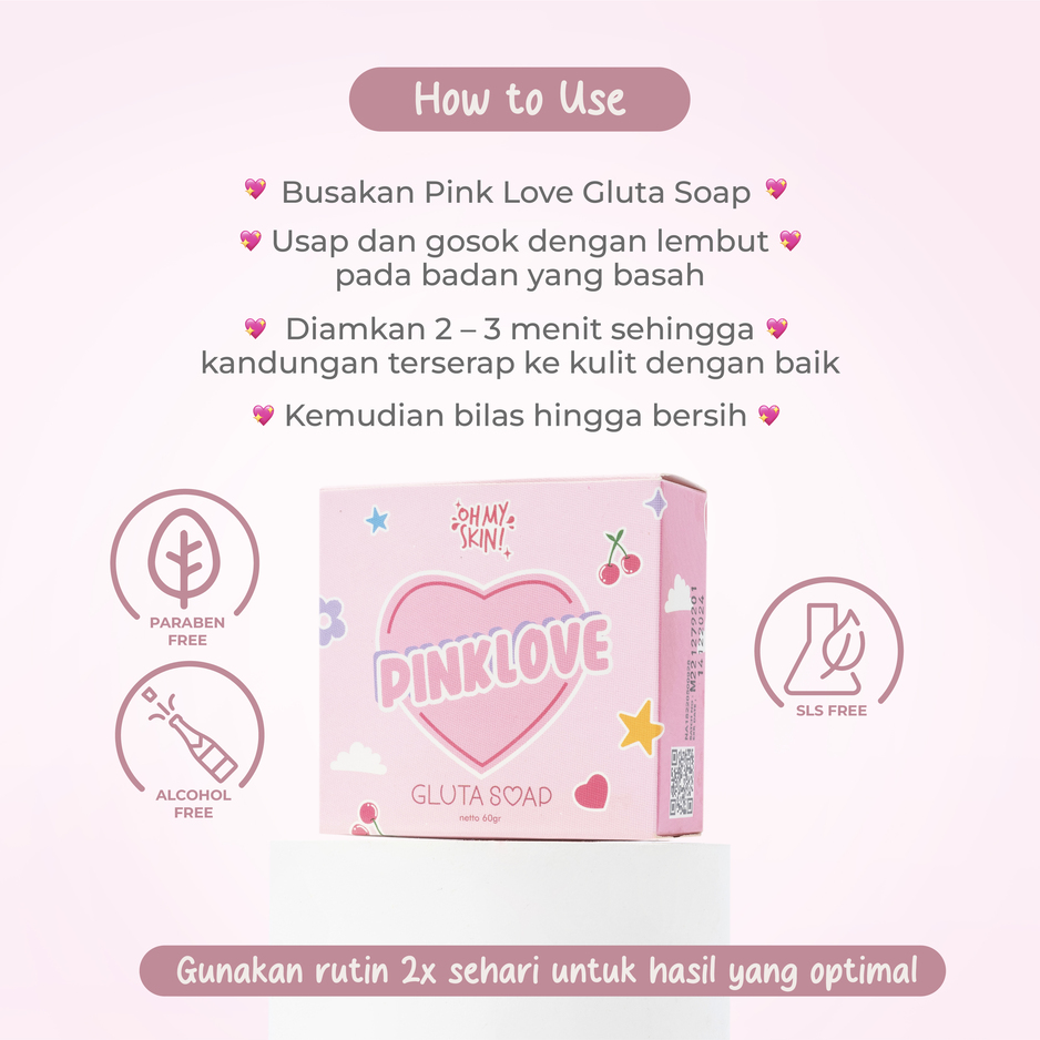 Jual Oh My Skin ! PINK LOVE GLUTA SOAP sabun pencerah badan Mencerahkan ...