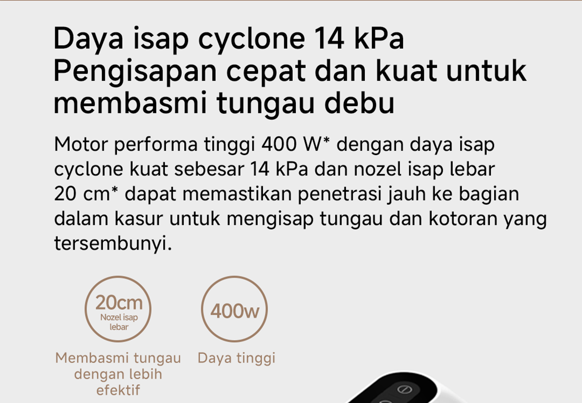 Jual Xiaomi Dust Mite Vacuum Cleaner Pro | Daya isap cyclone 14 kPa ...