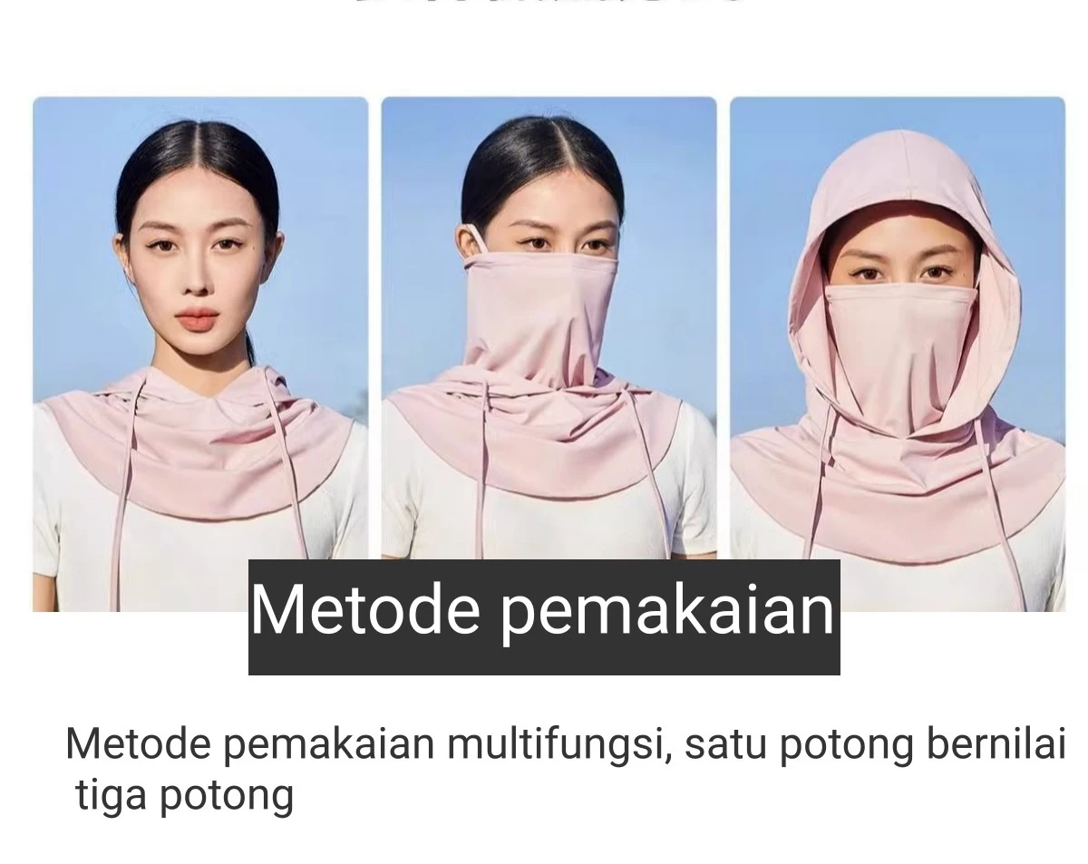 Jual Sekodi Masker pelindung sinar matahari, syal leher dan topi tiga ...