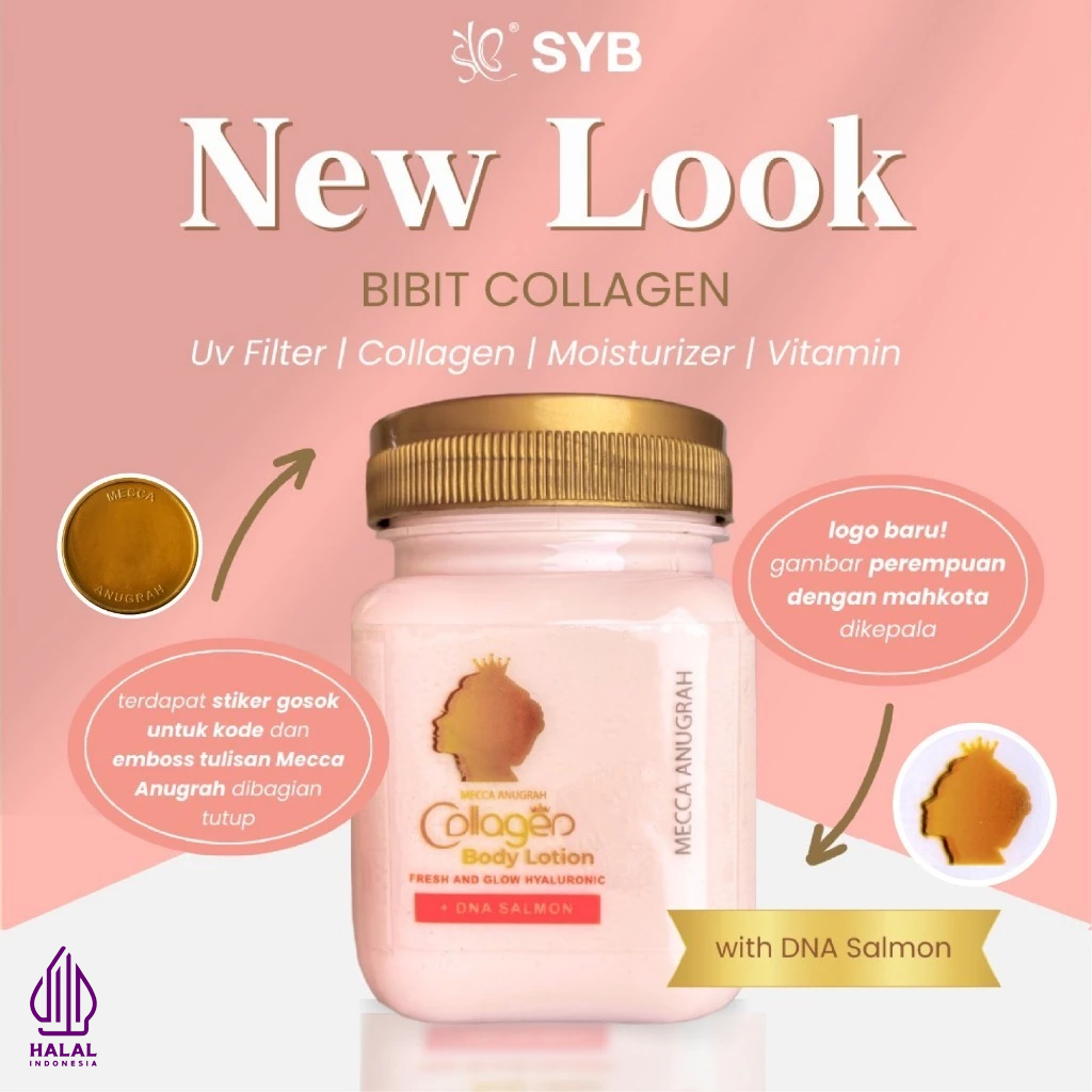 Jual SYB MECCA ANUGRAH COLLAGEN BODY LOTION (BITCOL) ORIGINAL 100% BPOM | Shopee Indonesia