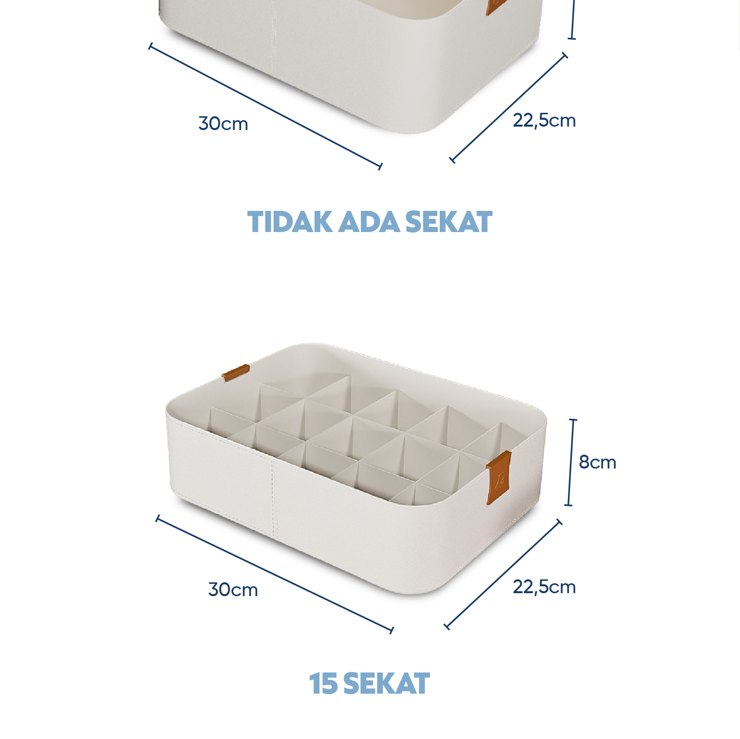 Jual Pandaoma Storage Box Underwear Storage Pembatas Laci Pakaian Dalam ...